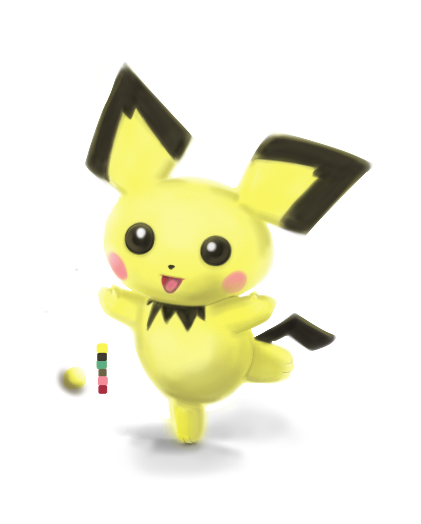 ArtStation - Painting the Smash Roster day 5: Pichu