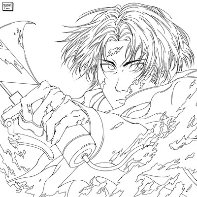 levi ackerman coloring pages