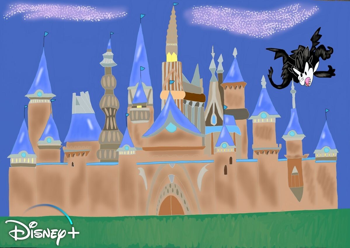 ArtStation - disney castle kingdom of disney plus