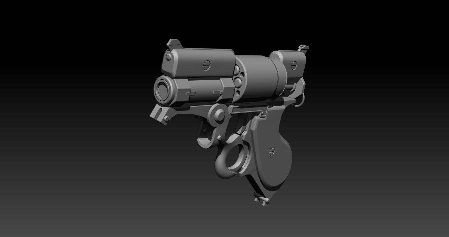 Blender Head Studios - Stylized Revolver - Prop Art