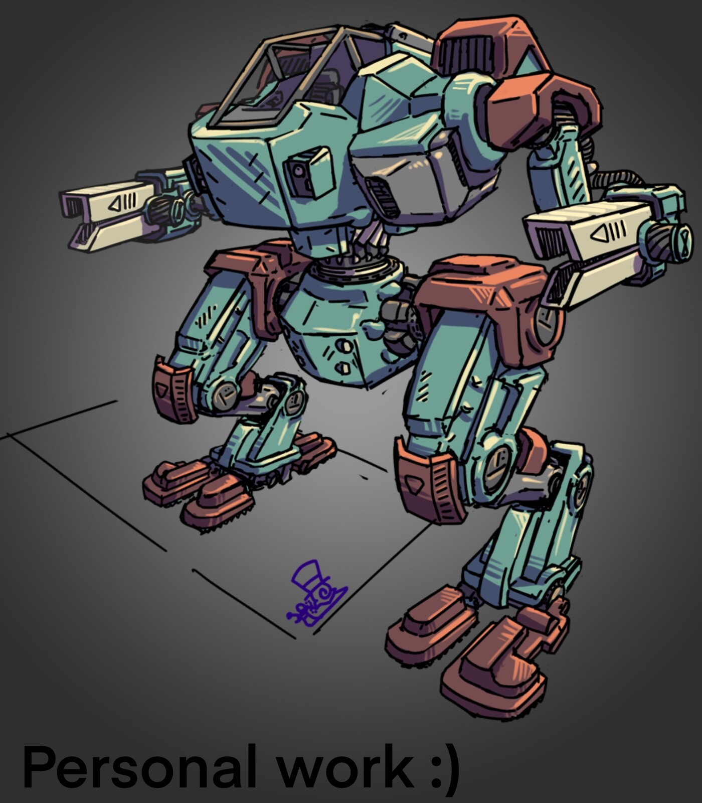 how to draw mecha legs