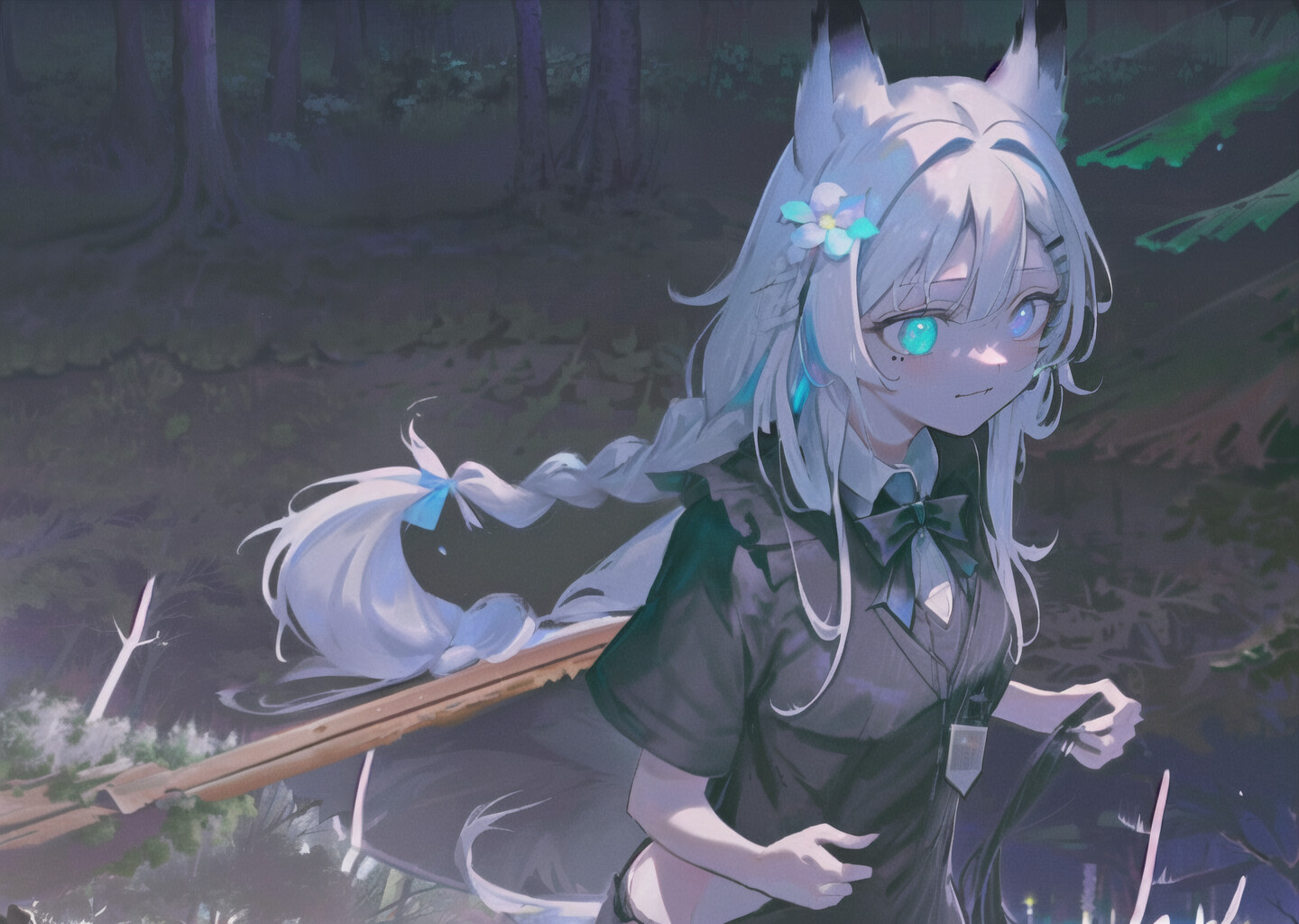 Anime Snow Wolf Girl