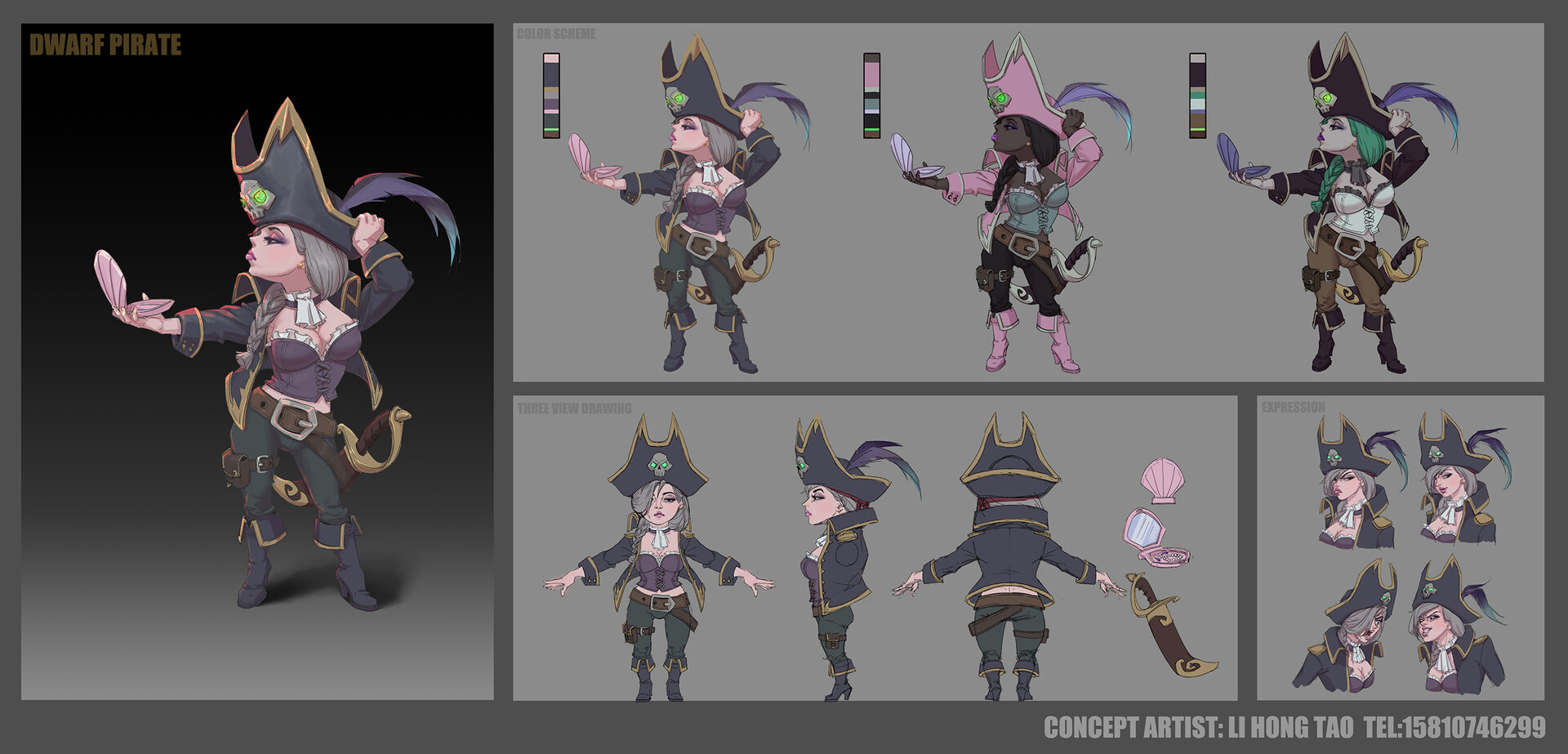 ArtStation - Dwarf pirate