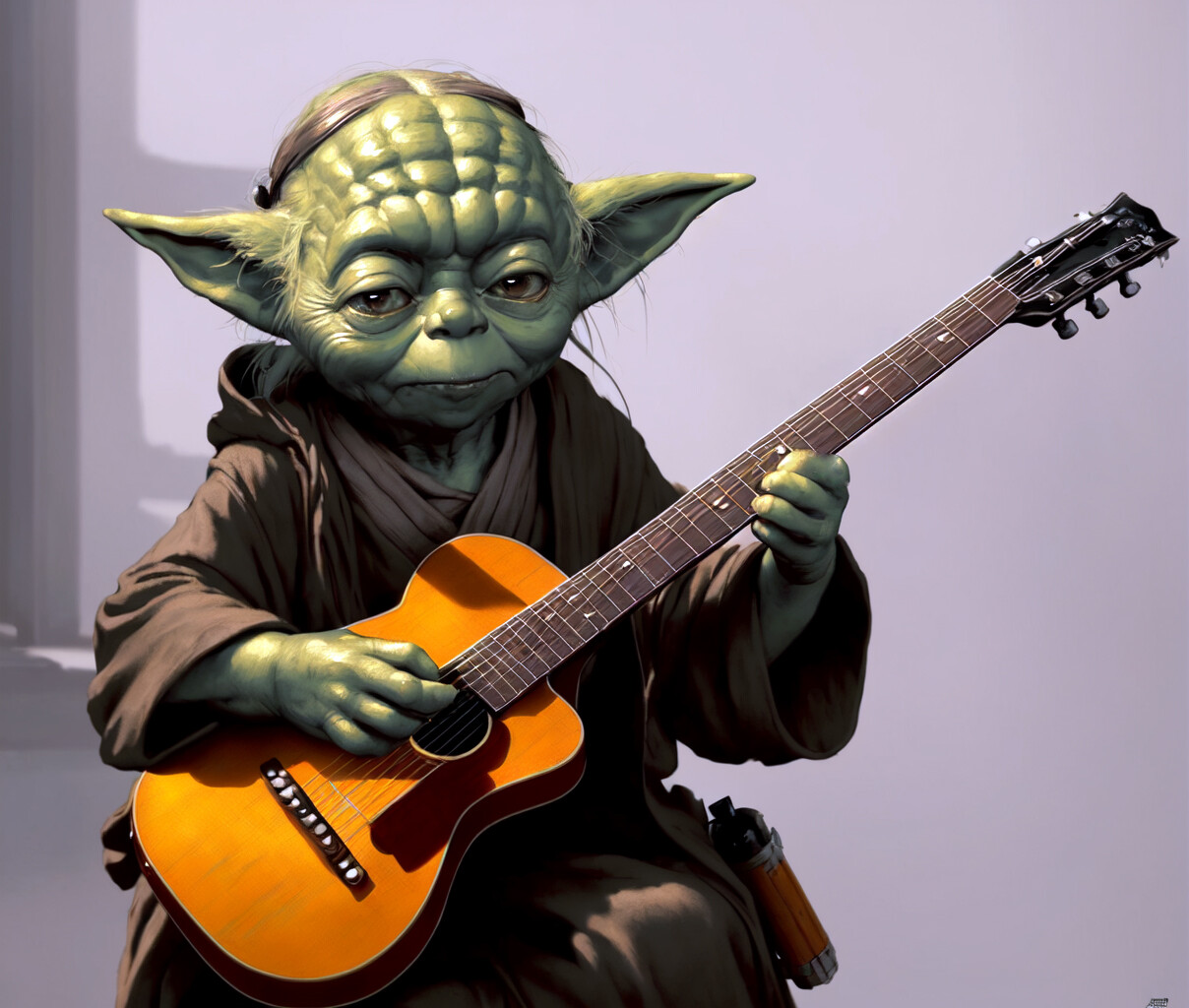 Nicola Sabbadini - Old Yoda plays guitar.