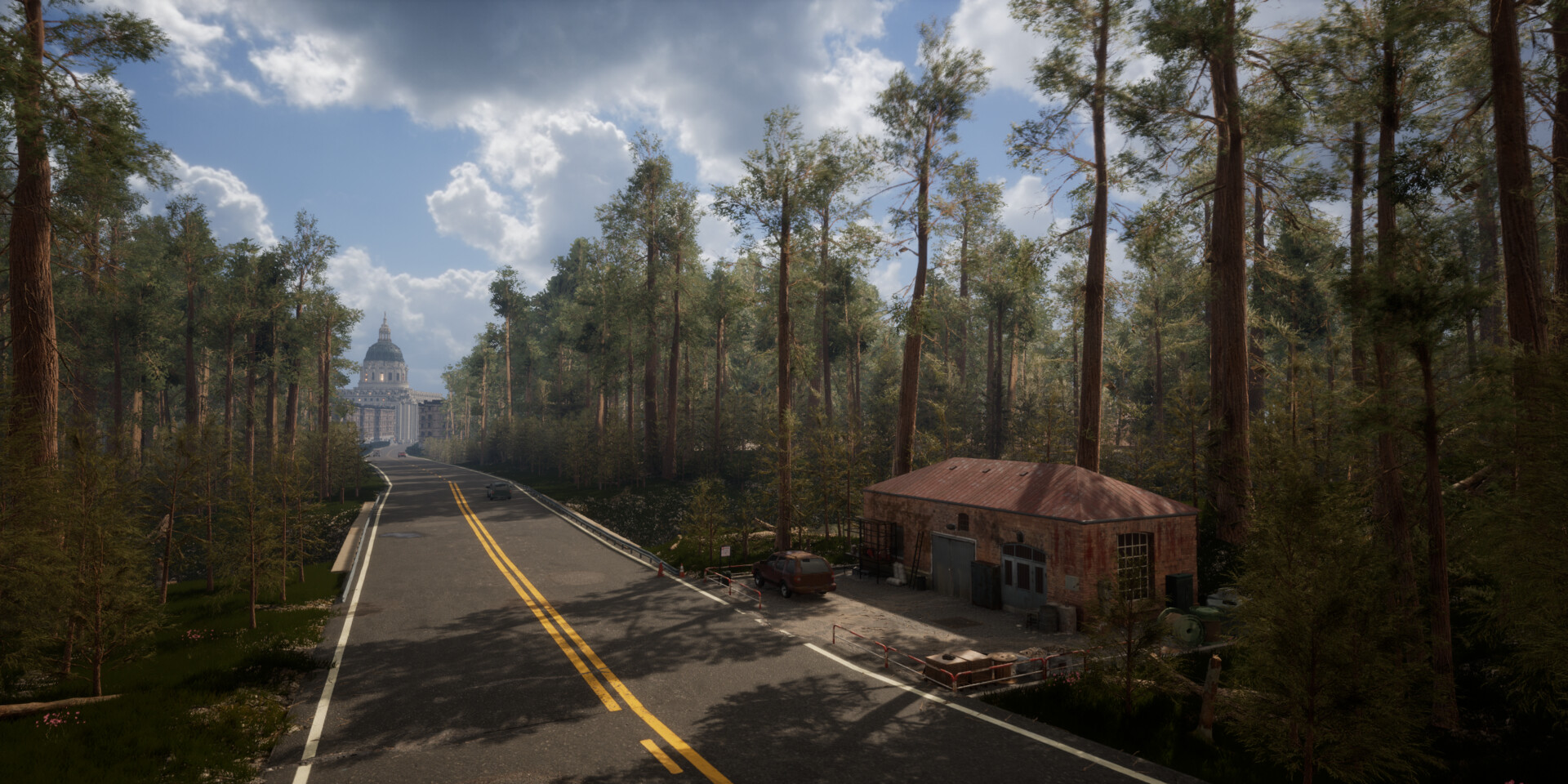 ArtStation - Road to the town (UE5 Level Art)