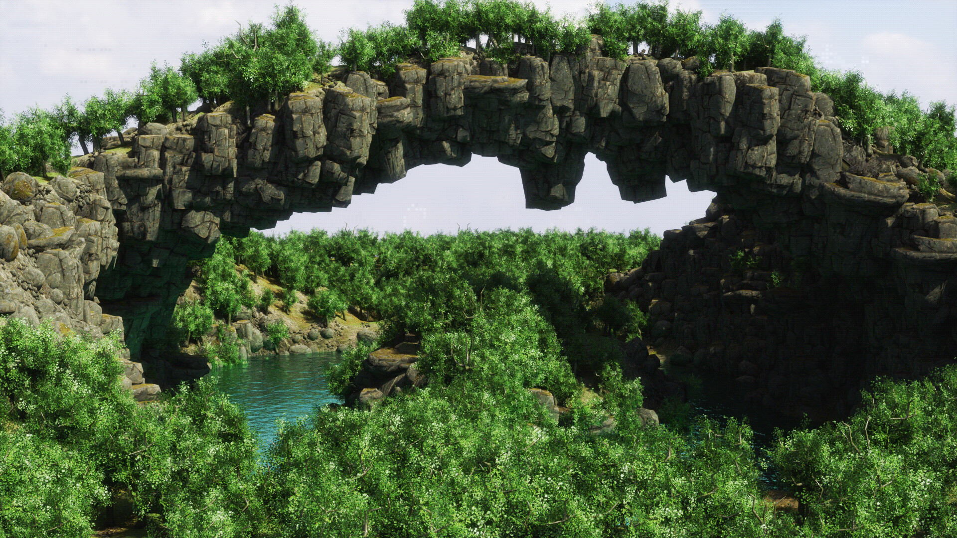 ArtStation - 3d landscape scenery