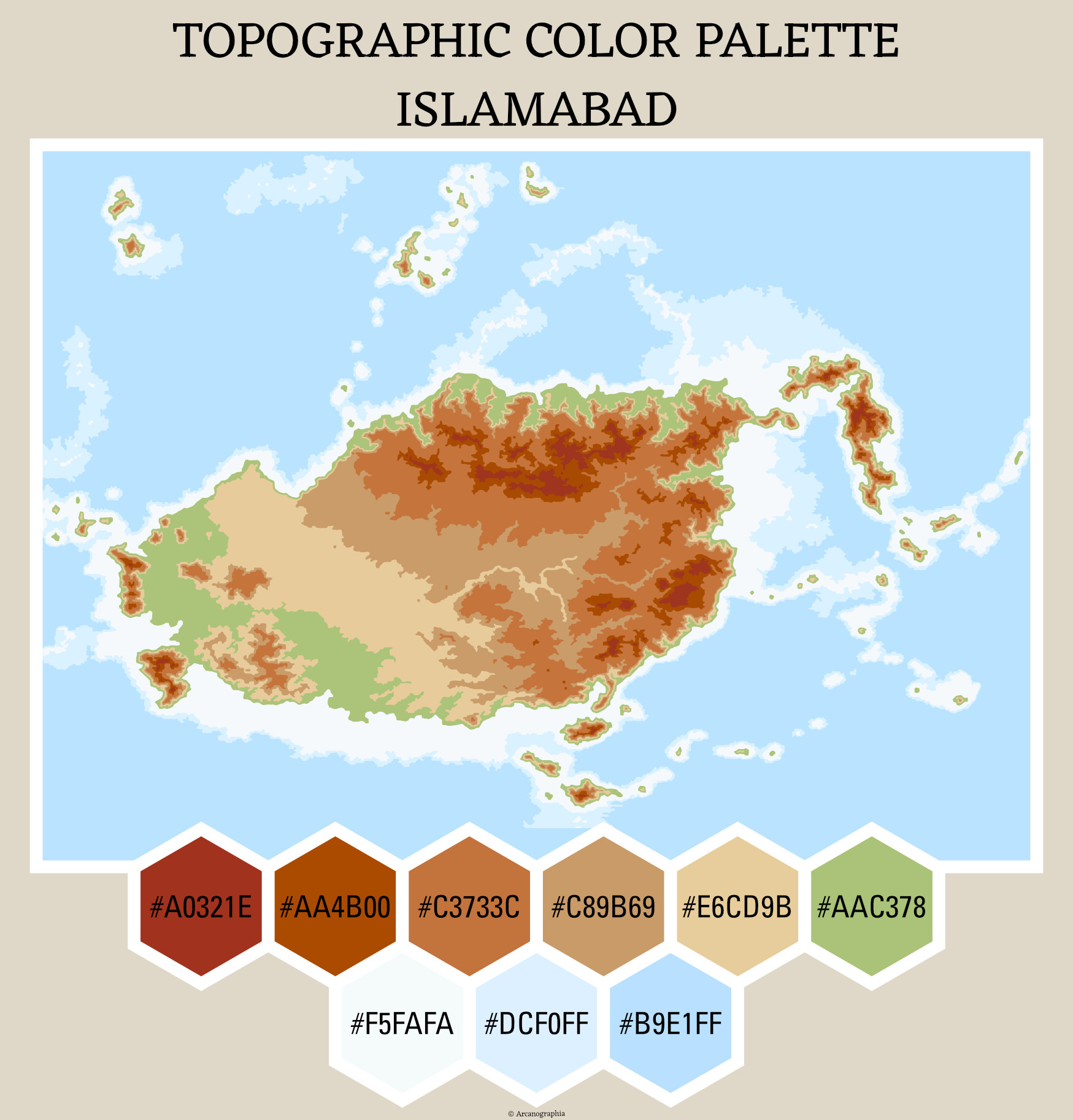ArtStation - Topographical Color Palette 'Islamabad'