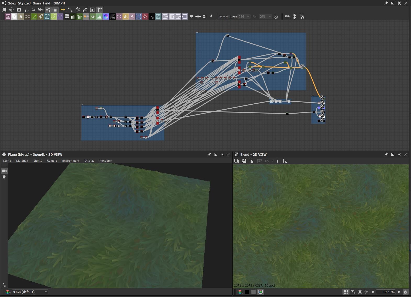 3dExtrude Tutorials - Stylized Grass Field - Substance 3D Designer