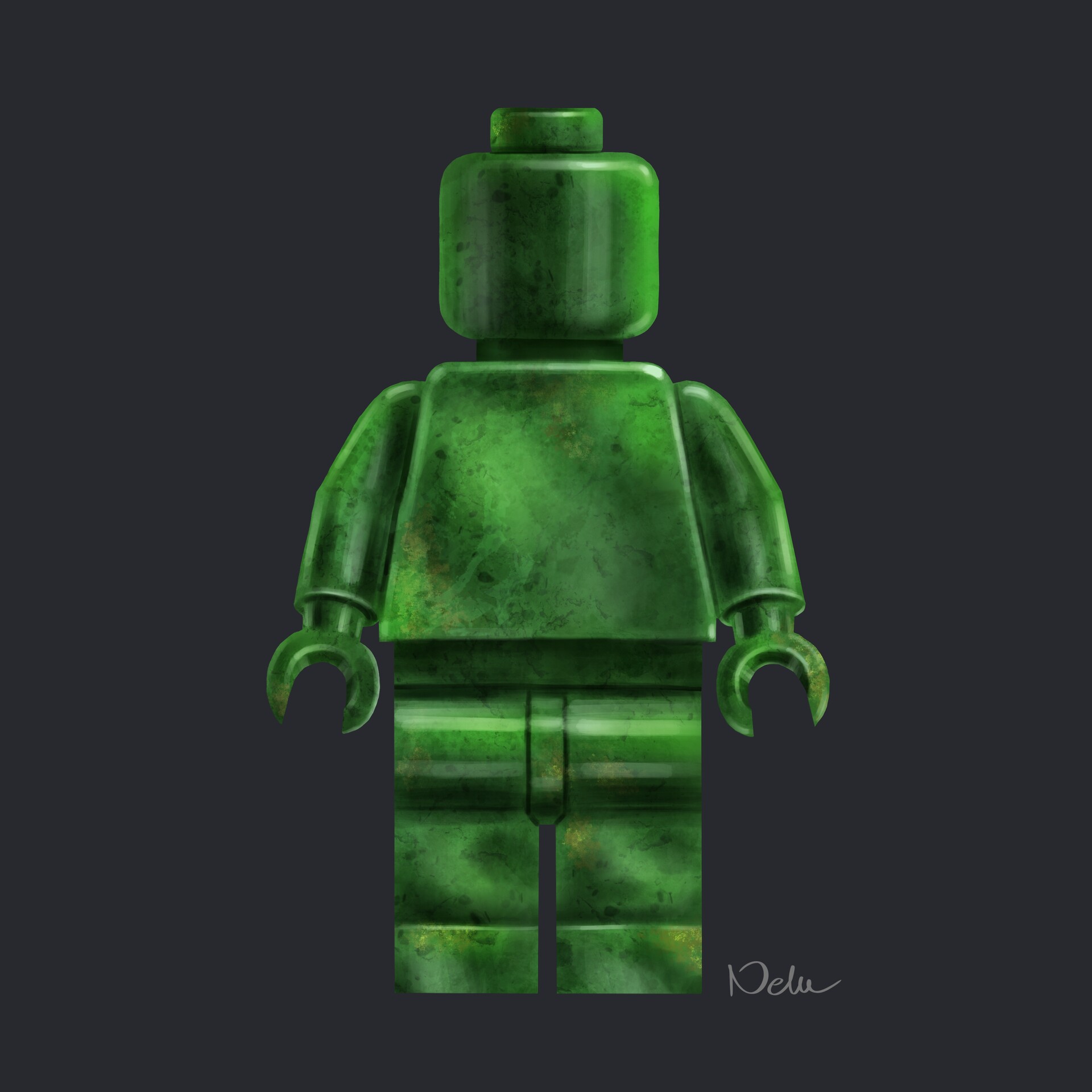 ArtStation - Lego figure material study jade