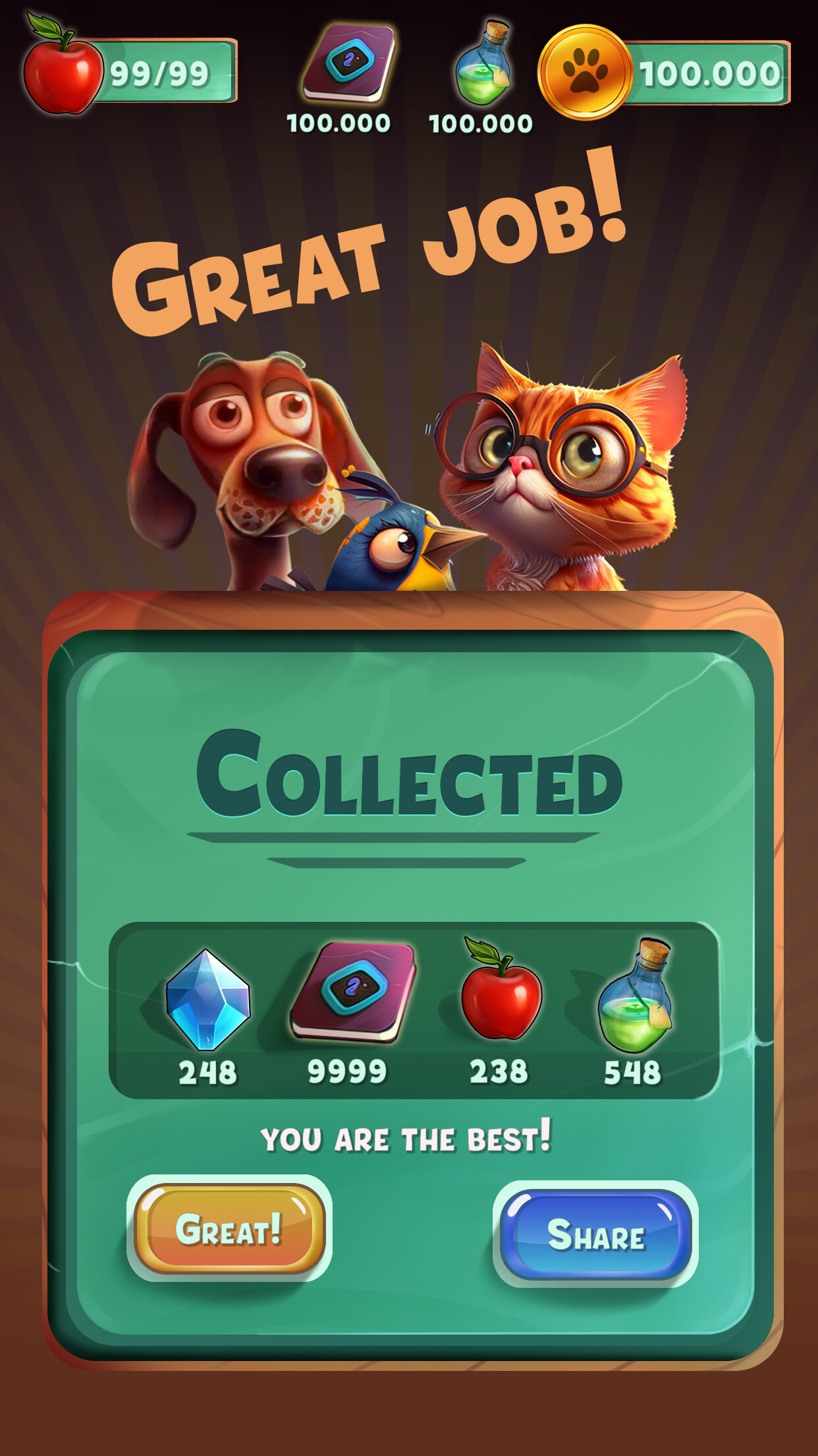 ArtStation - Animal UI - You are the best!