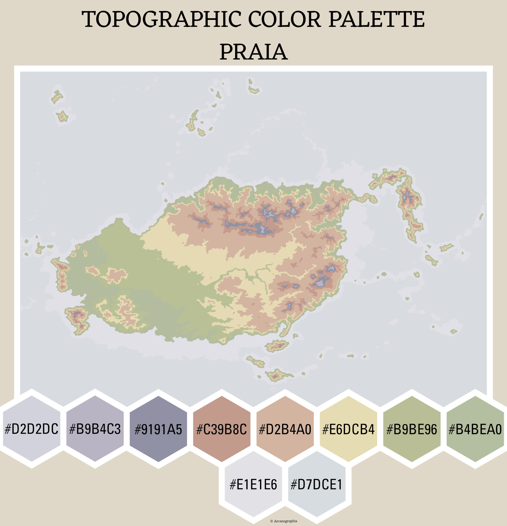 ArtStation - Topographical Color Palette 'Praia'