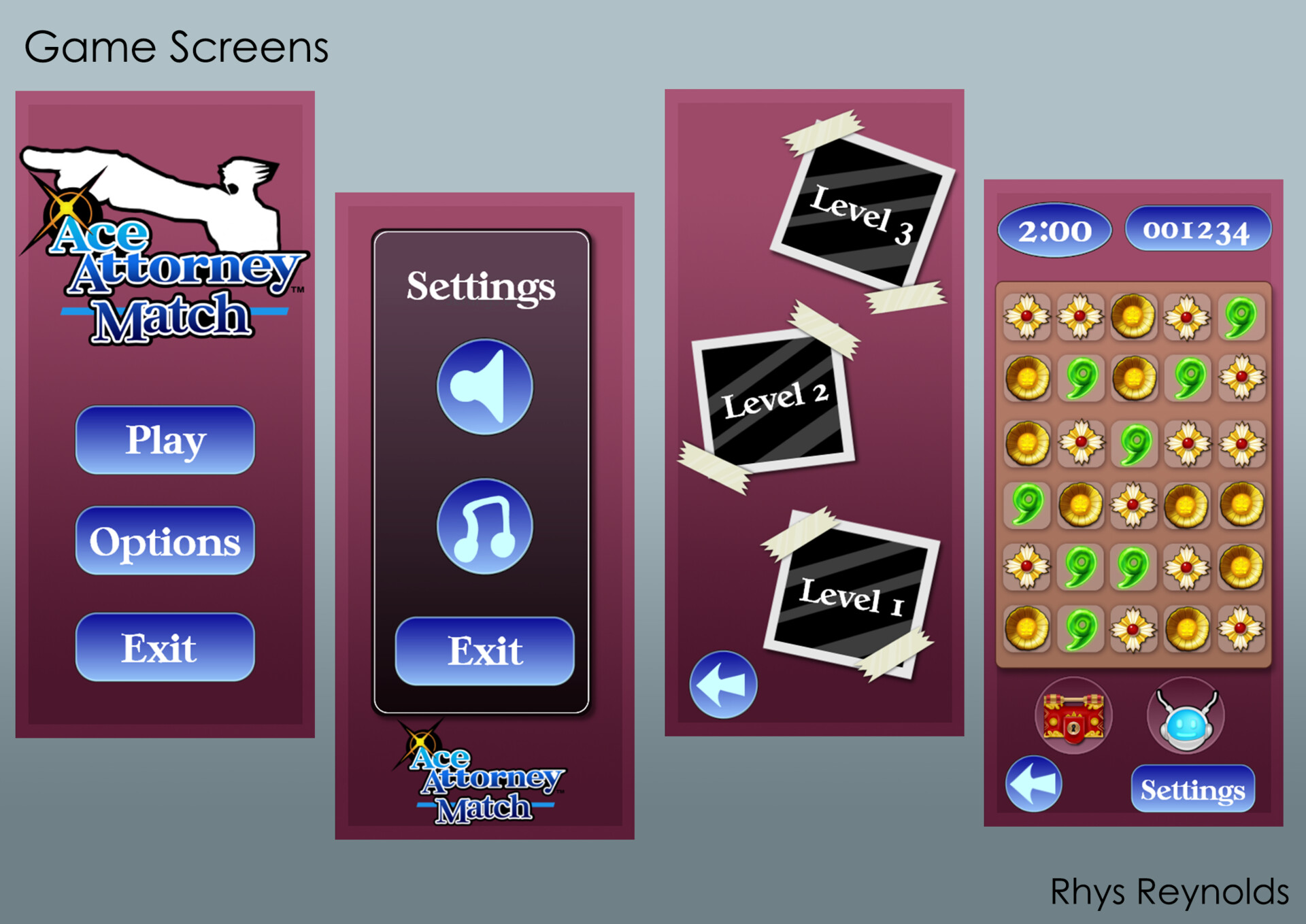 ArtStation - Ace Attorney Match Mock-Up UI (FanWork)