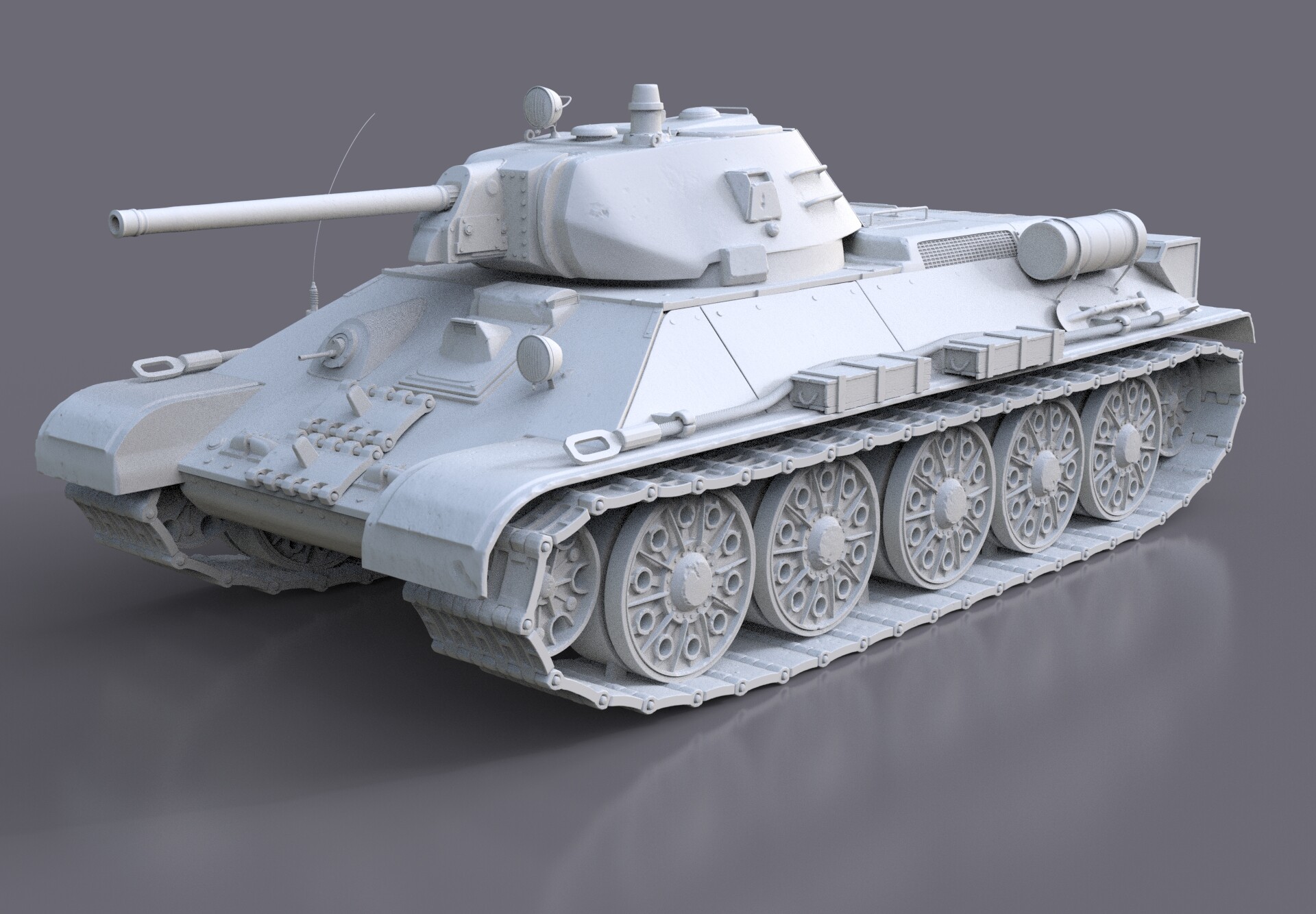 ArtStation - Soviet Tank T34 - 1940 - Modeling