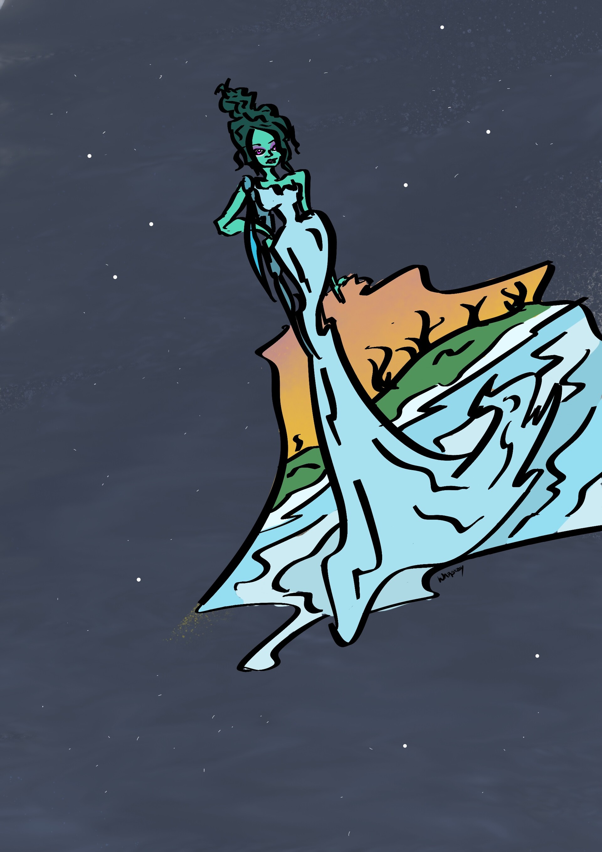 ArtStation - Goddess of the tears cried while working out to get a ...