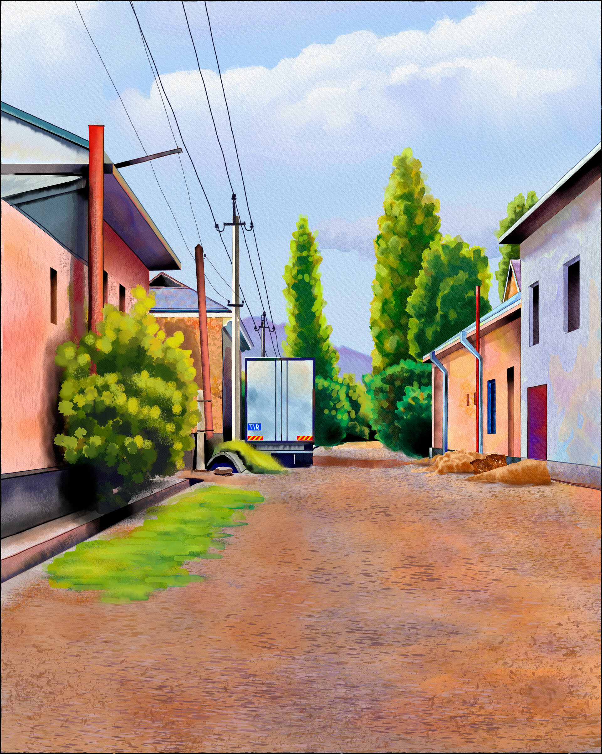 ArtStation - village street