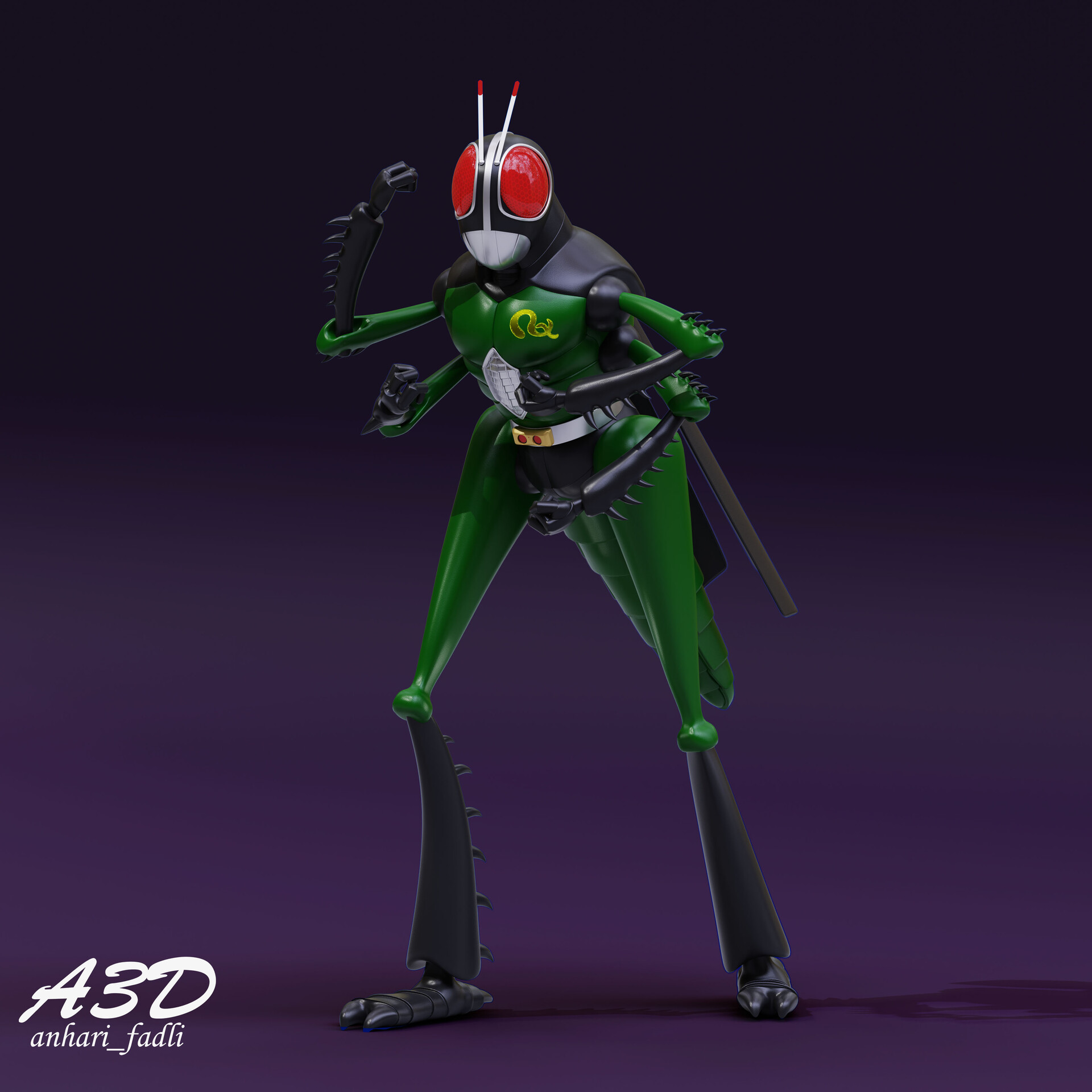 ArtStation - Kamen Rider Black Rx (Grasshopper)