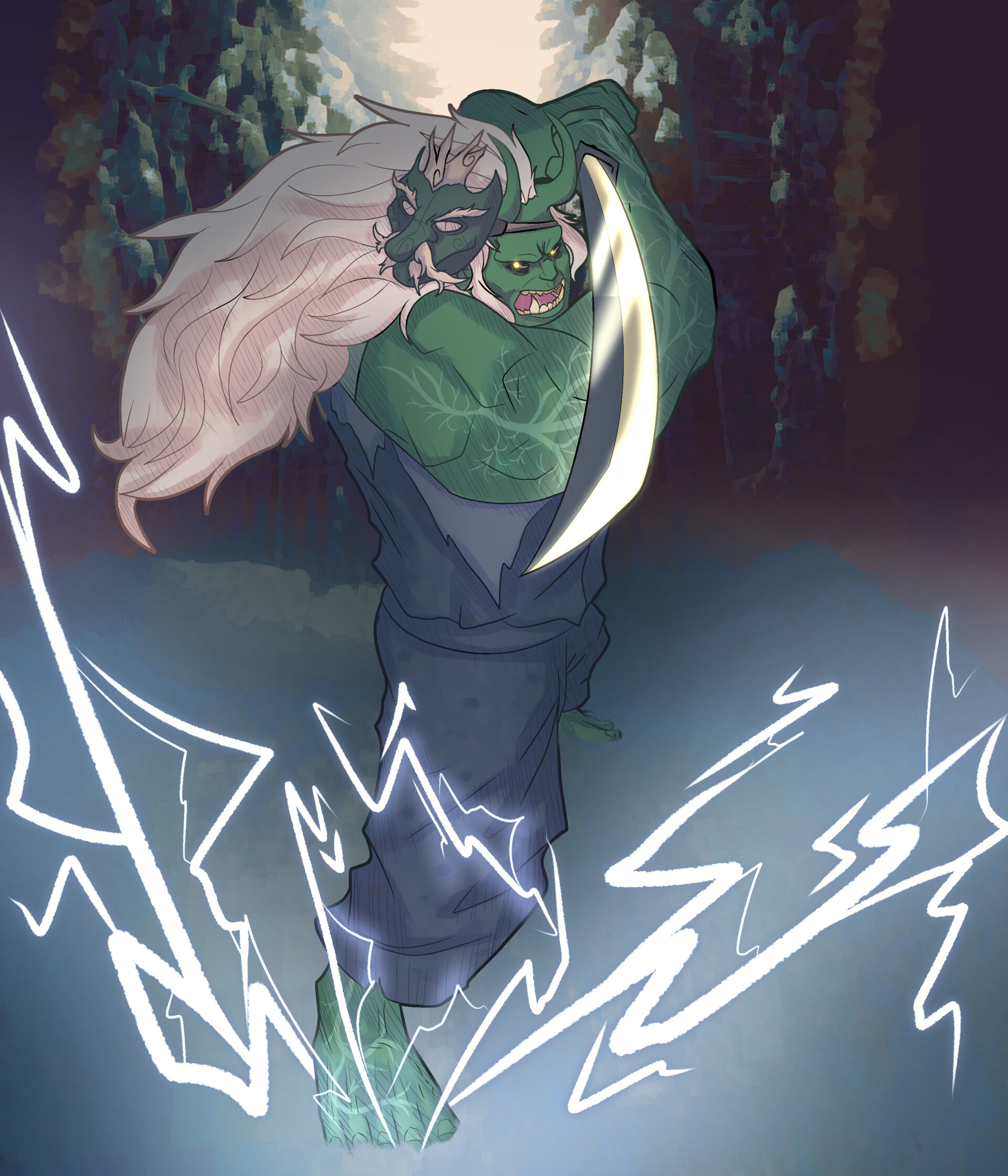 ArtStation - A Wandering Oni of Myths