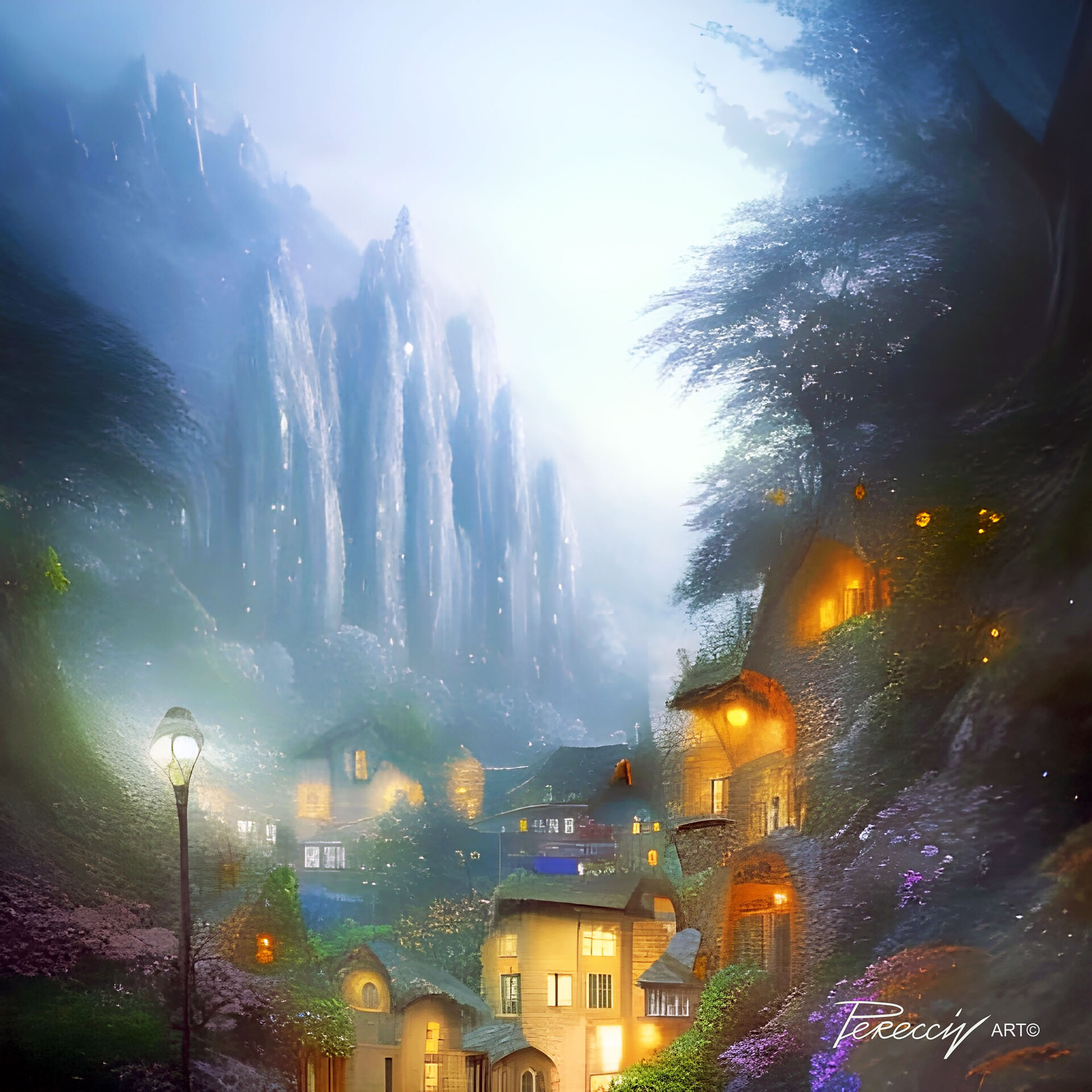 ArtStation - A cozy village in the Land of Dreams - 202303123.