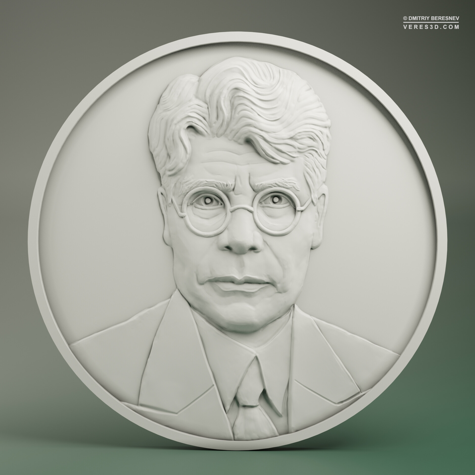 Dmitriy Beresnev - 3D relief portrait
