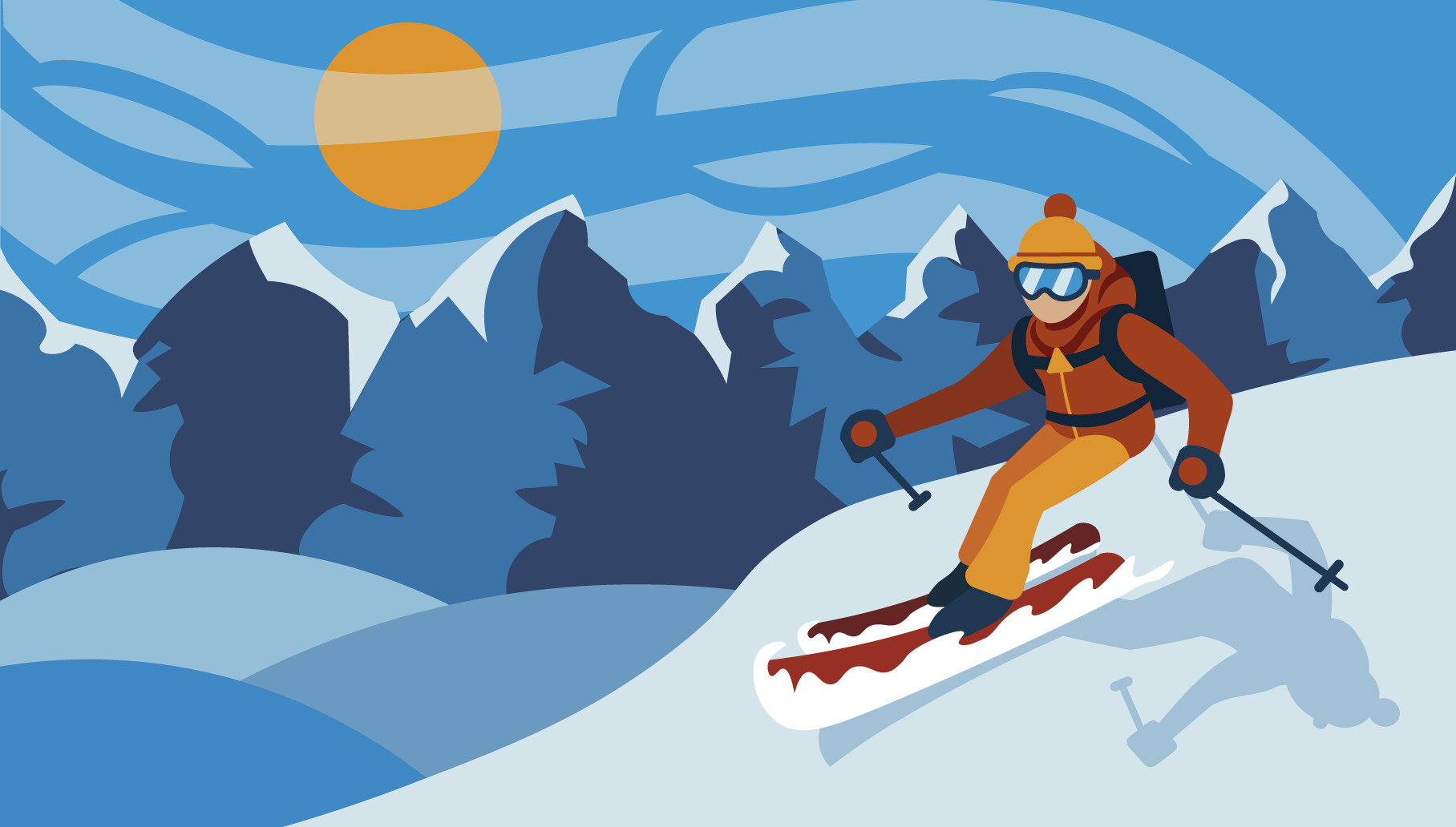 ArtStation - skier illustration