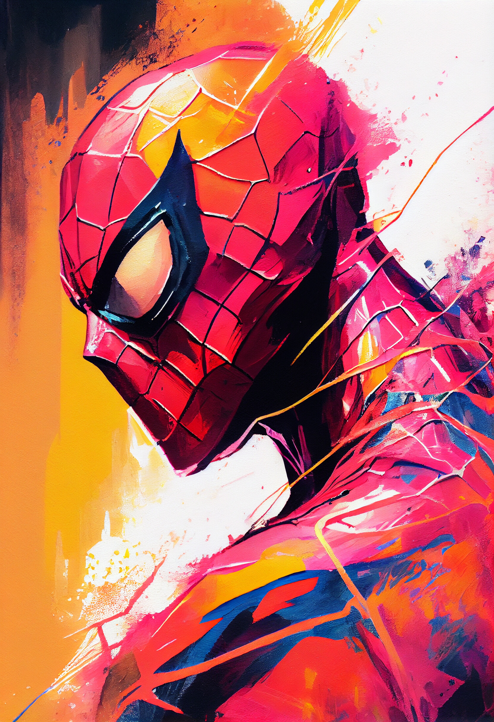 ArtStation - Spiderman Abstract Portrait Fan Art