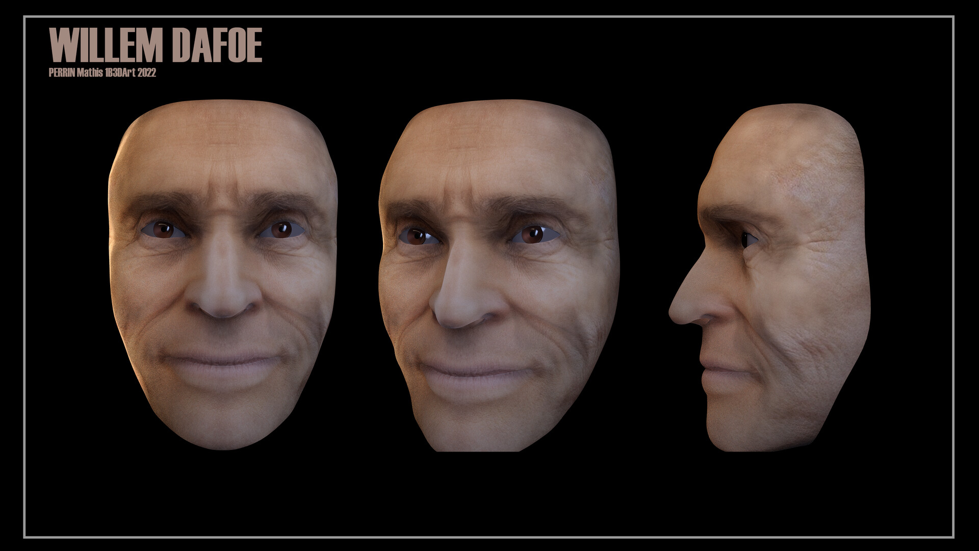 ArtStation - Willem Dafoe - Face Modeling & Texturing