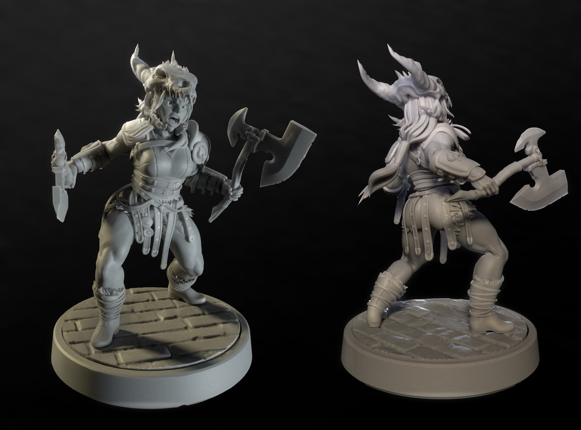 ArtStation - Barbarian Tabletop Minature