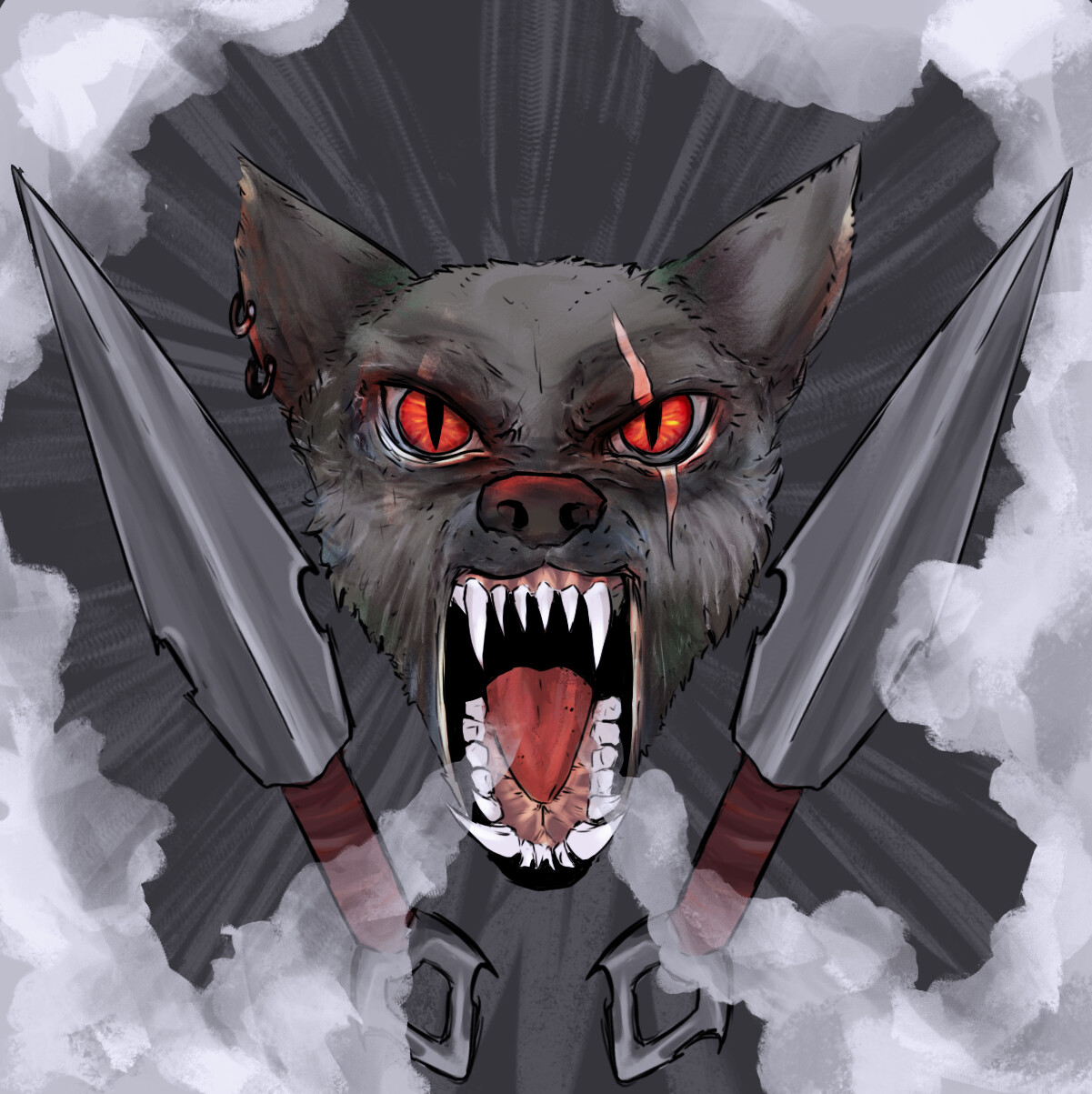 ArtStation - Wolf portrait