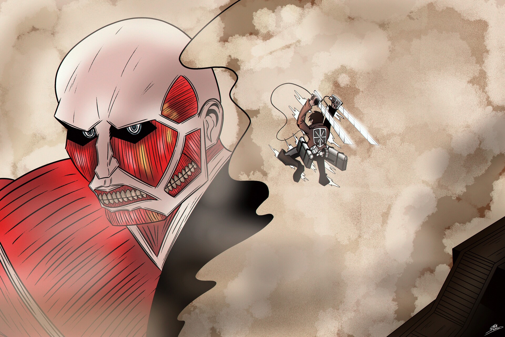 Colossal Titan Vs Eren