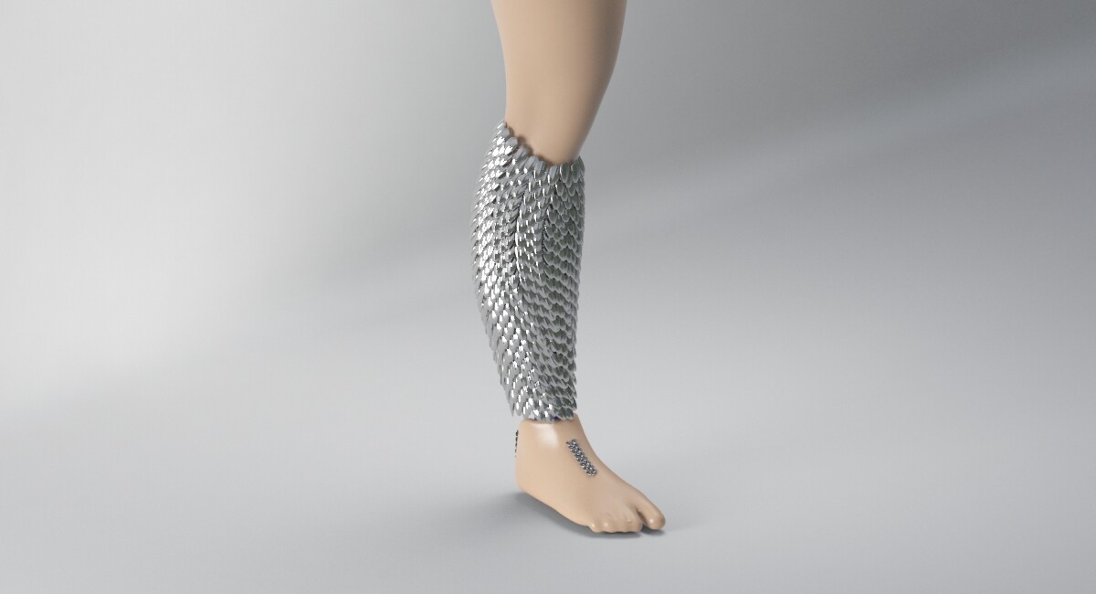 ArtStation - a prosthesis with a mechanism that allows swimming ...