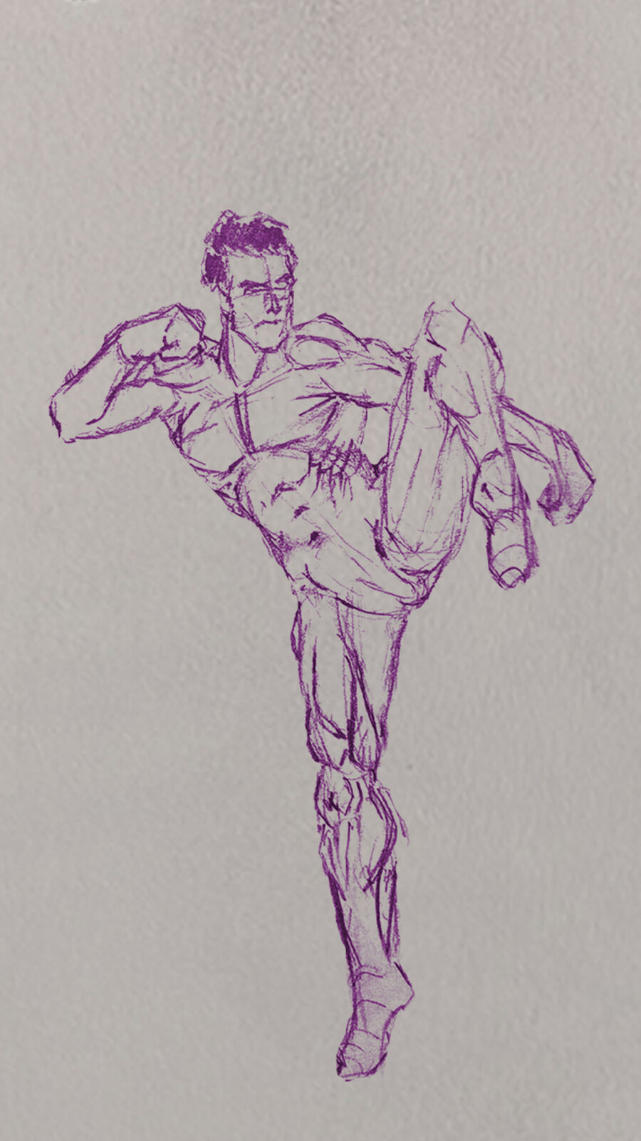 Saran Sanjay - Male Anatomy Sketch Day-3