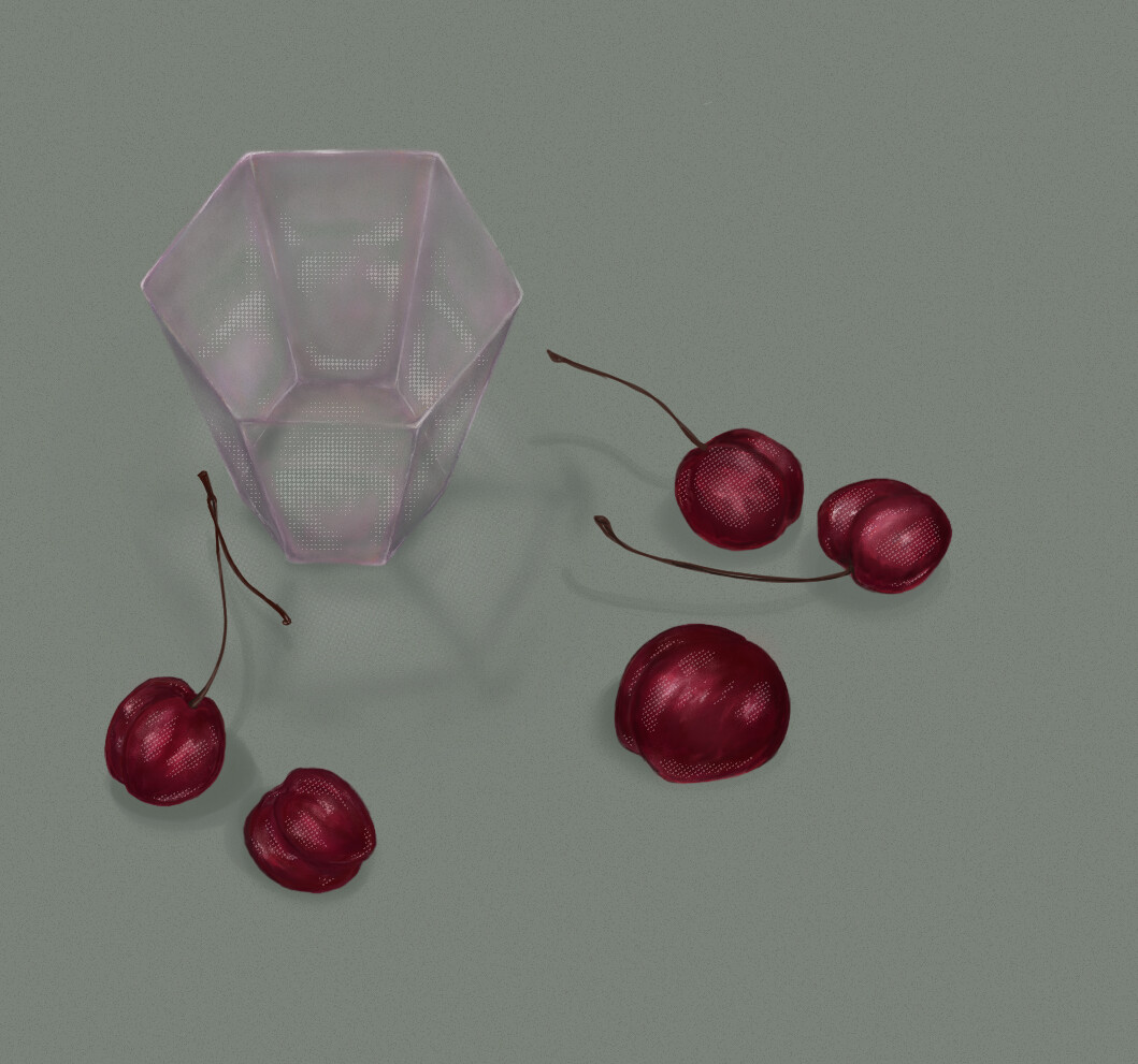 ArtStation - Glass and cherries
