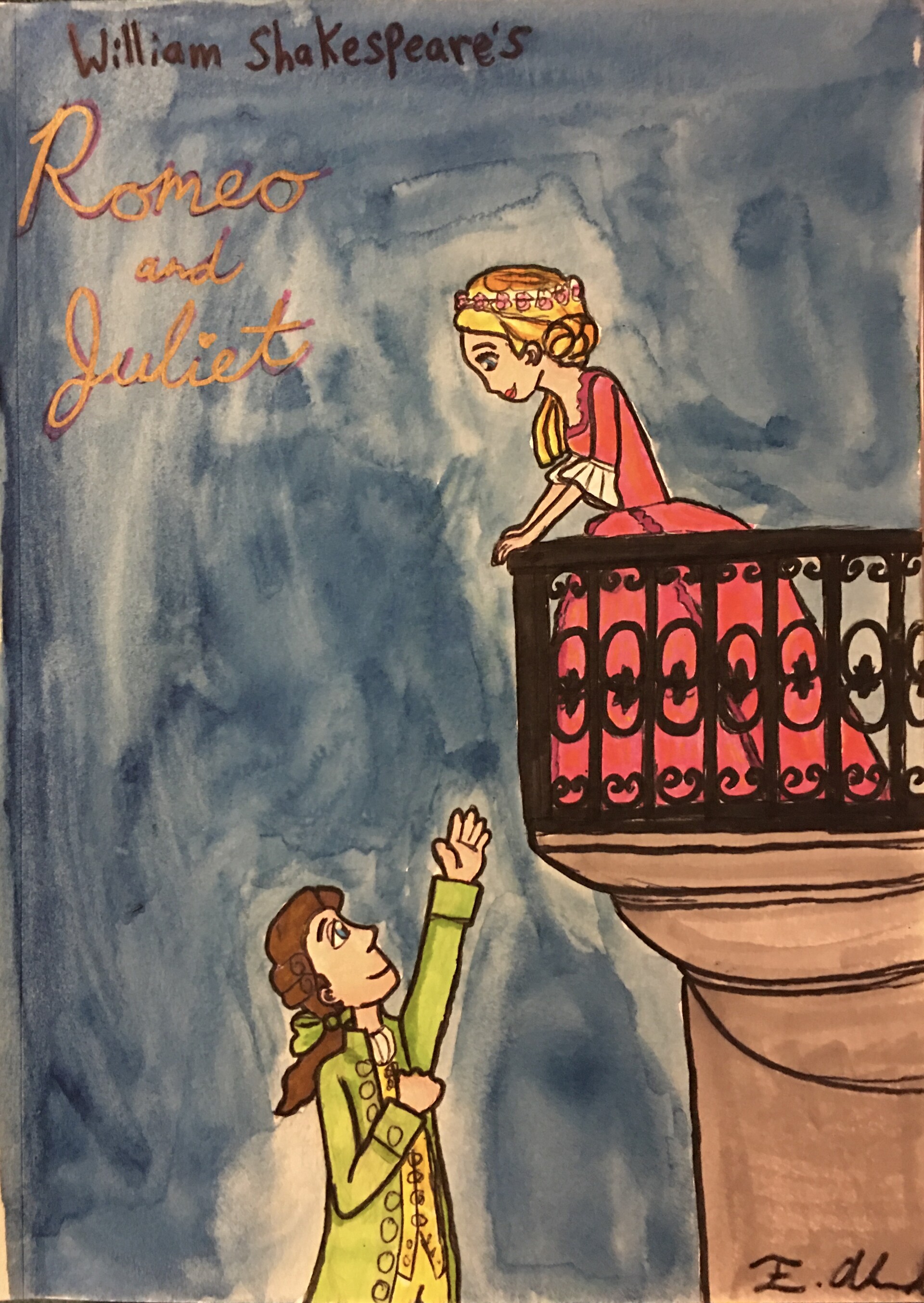 Romeo And Juliet Balcony Drawing