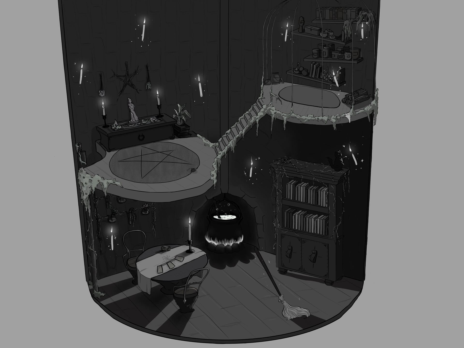 ArtStation - Isometric witch room