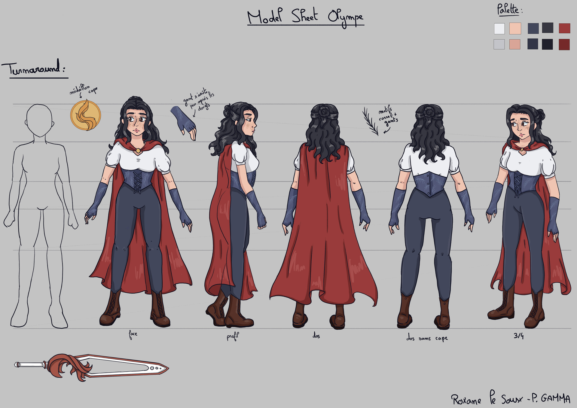 ArtStation - Model sheet Olympe