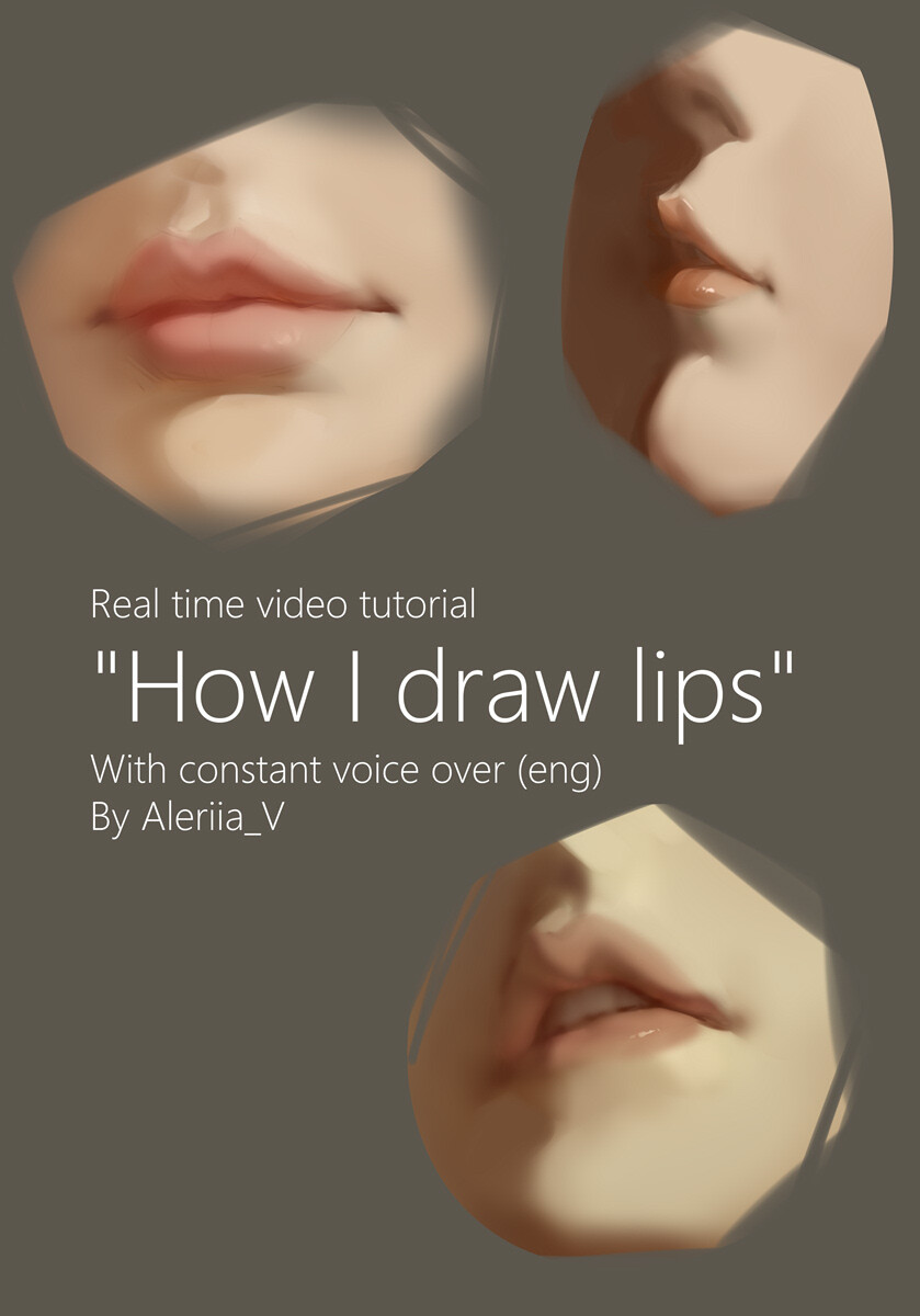 how to draw lips semi realistic