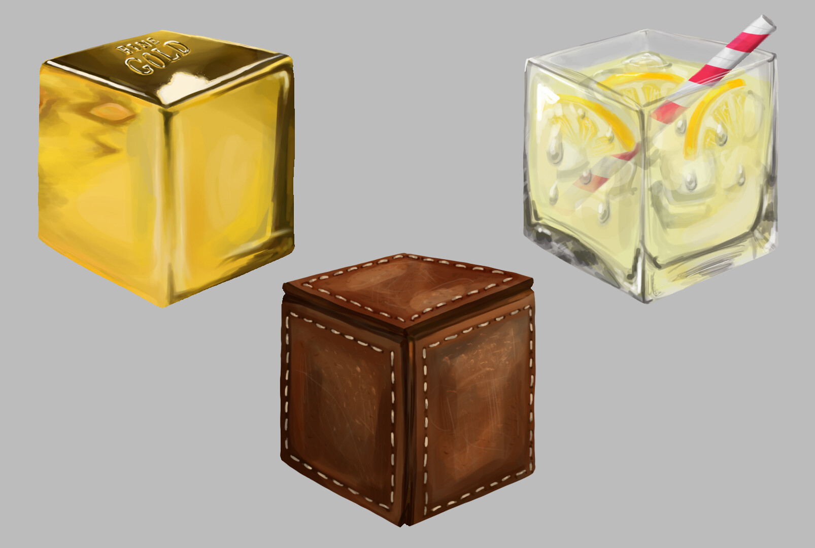 ArtStation - texture cube practice!