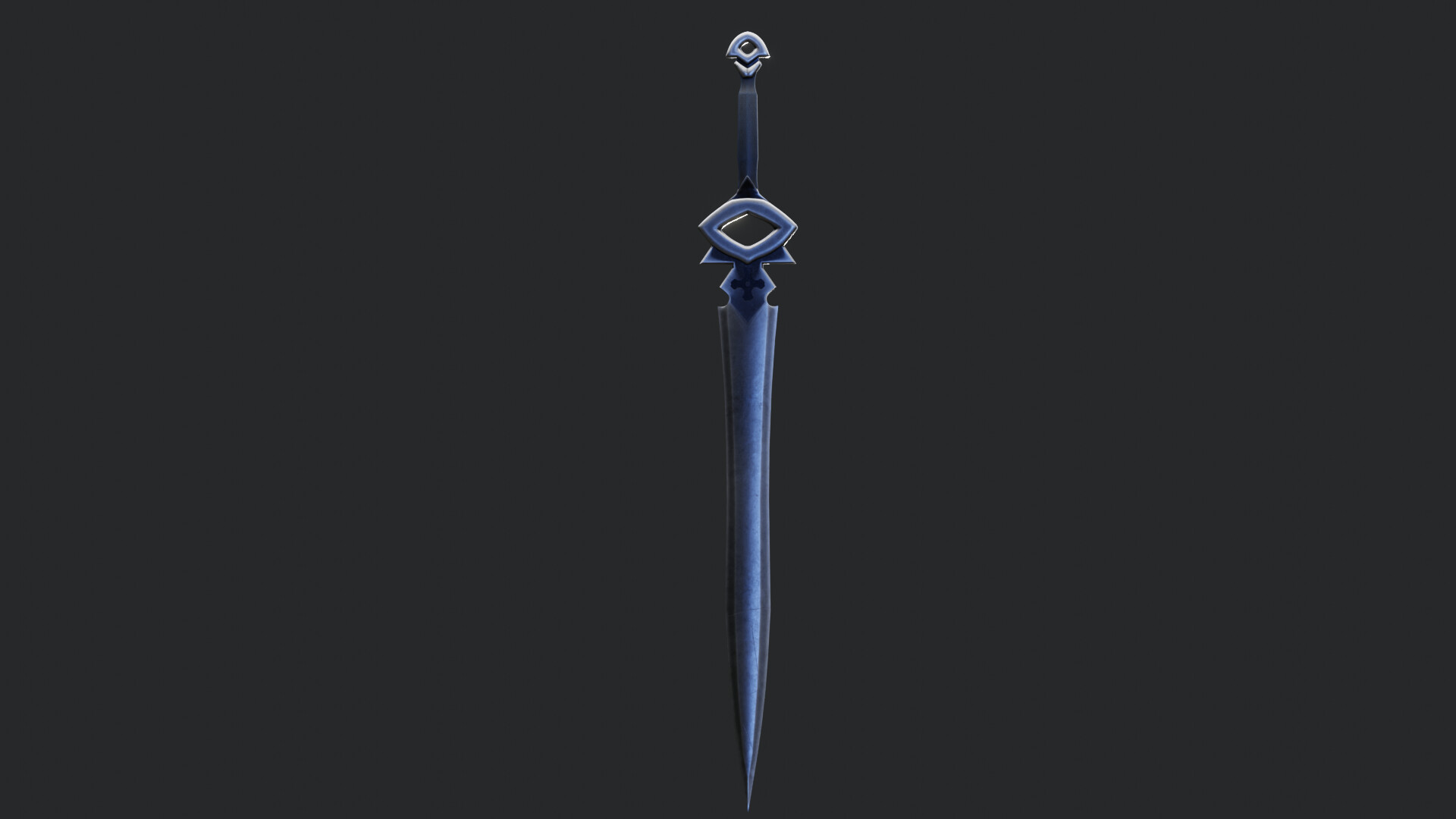 ArtStation - Double Edged Fantasy Sword - Blue