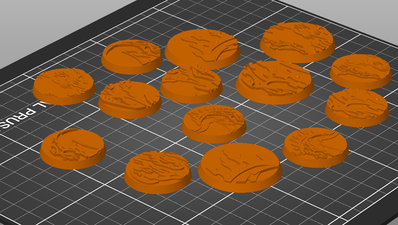 SorcerousBrush - 3d printed Tzeentch Bases