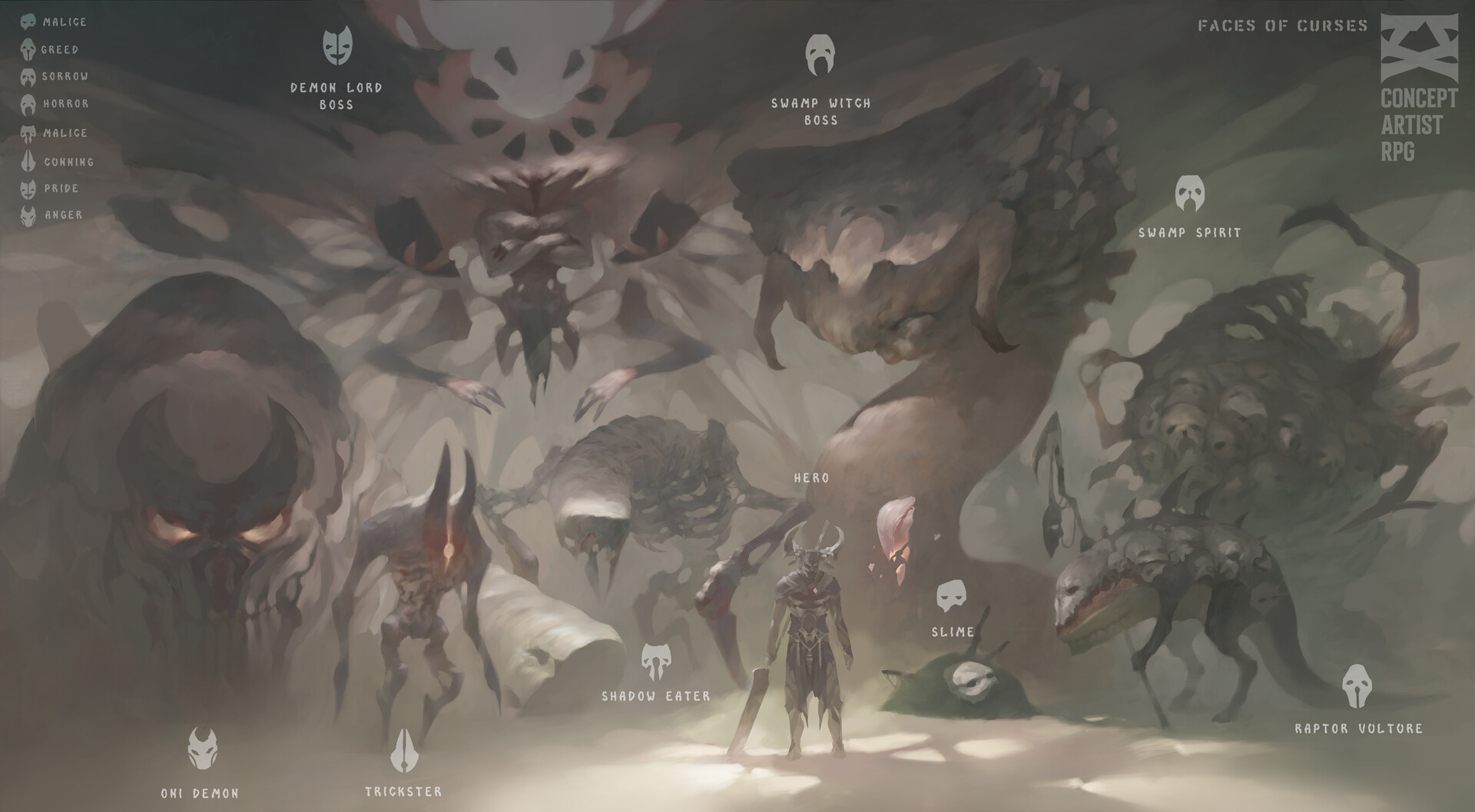 ArtStation - Faces of curses