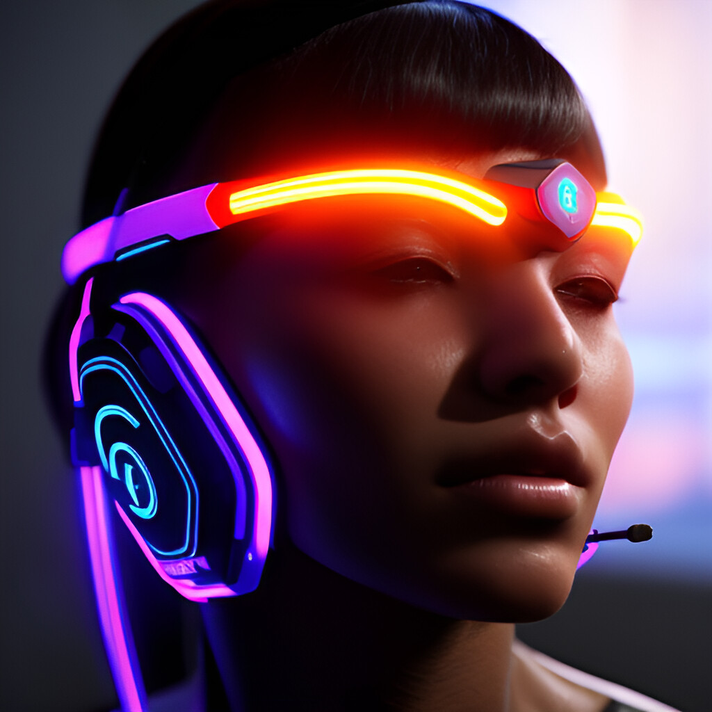 ArtStation - Futuristic PC headphones (Postcyberpunk)
