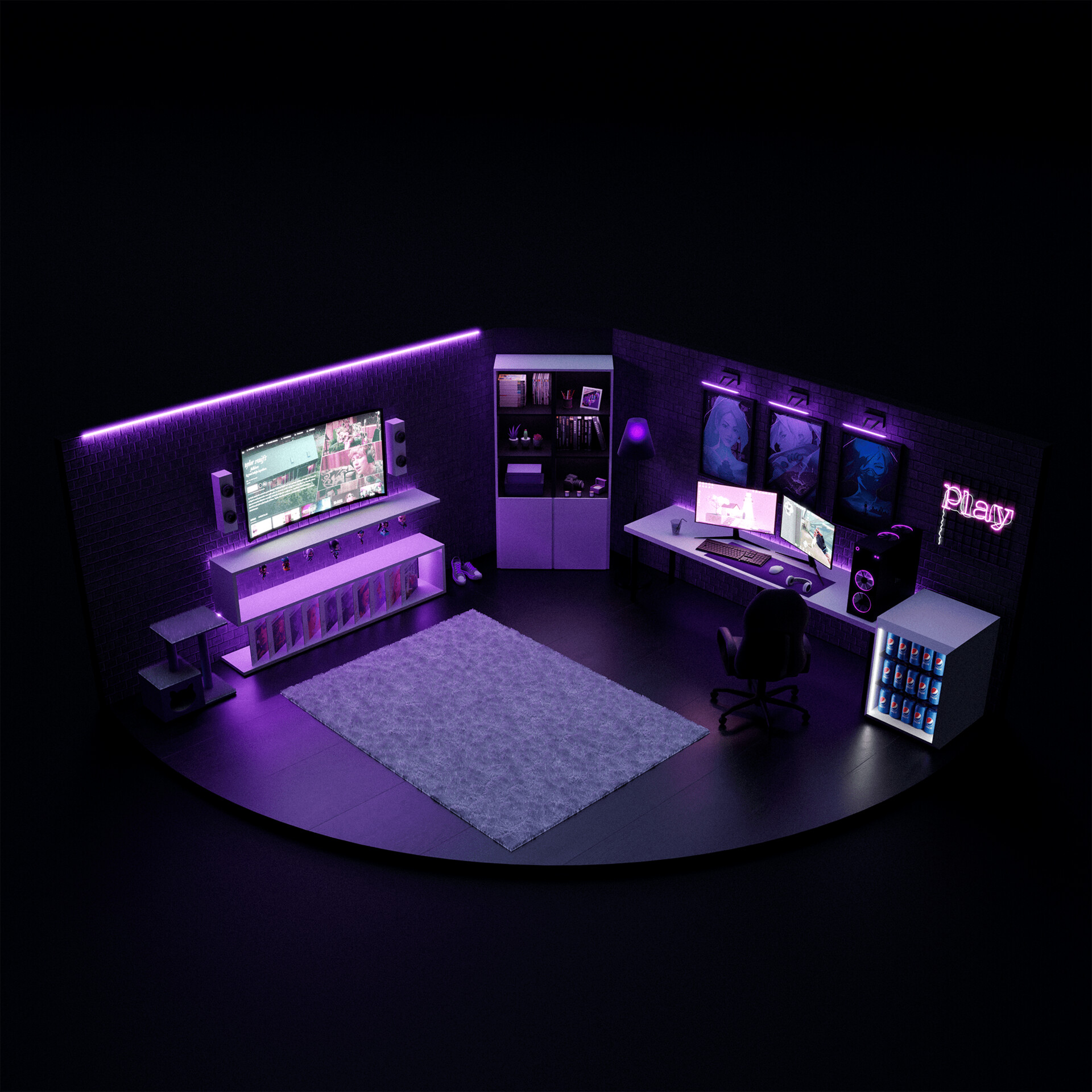 ArtStation - Valorant Gaming Room 🎮