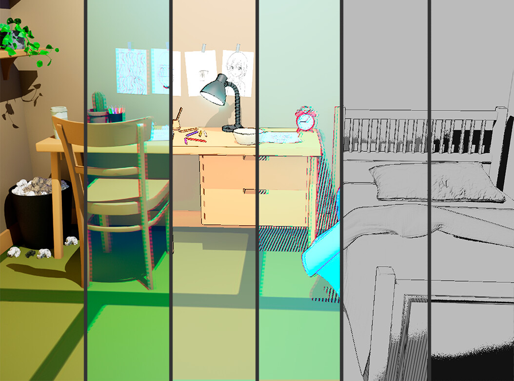 how to draw anime room