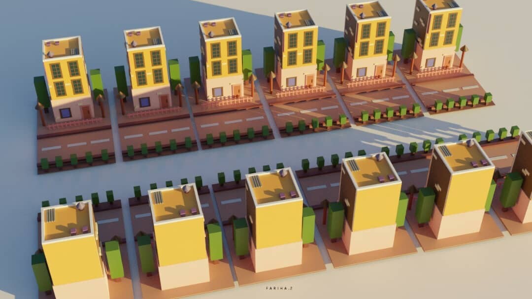 ArtStation - 3D Game concept buildings