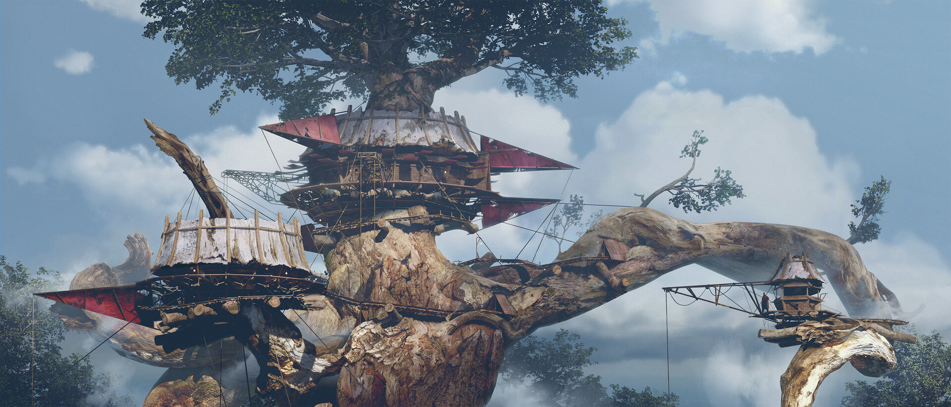 ArtStation - Tree settlement concept | scene 01