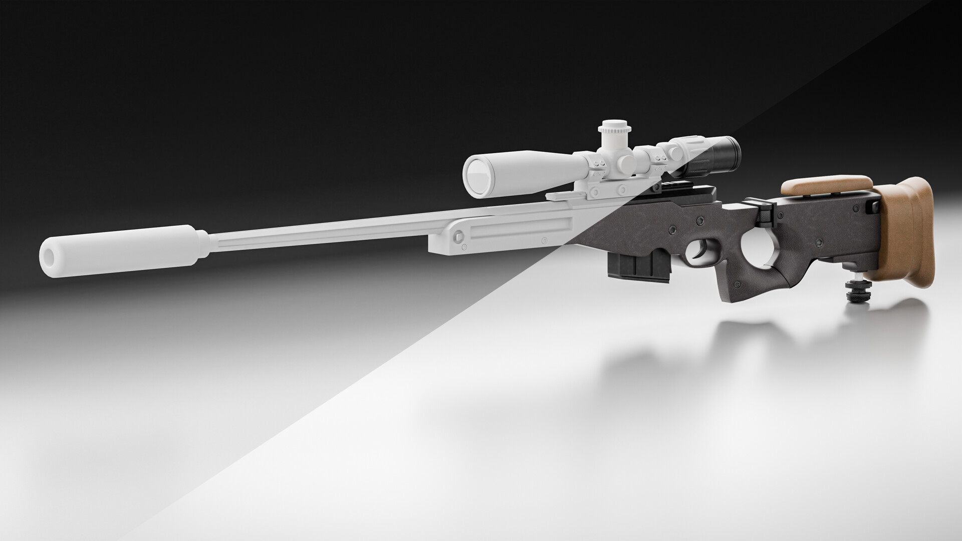 ArtStation - British AWM Rifle