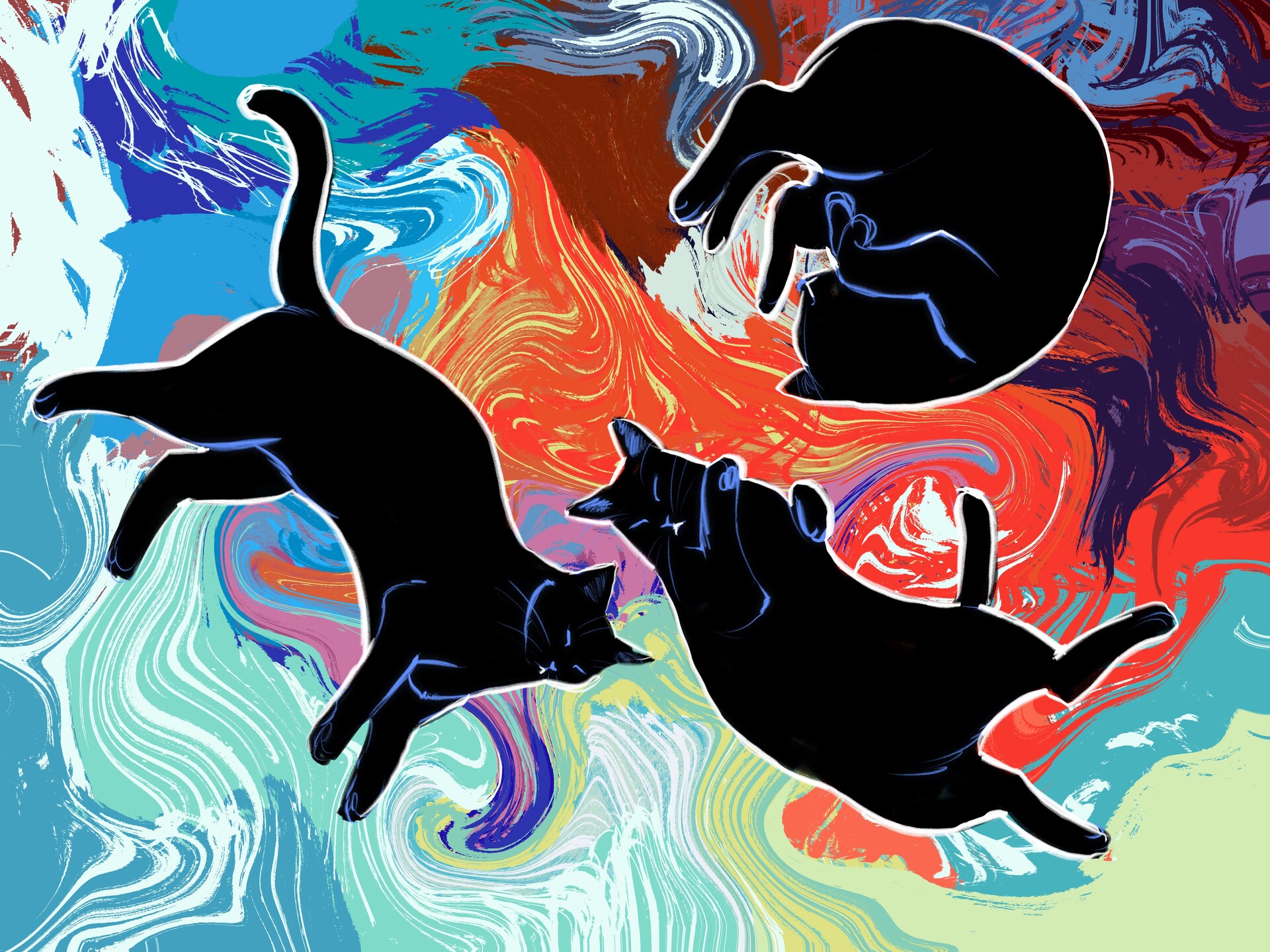 ArtStation - Floating sleepy cat