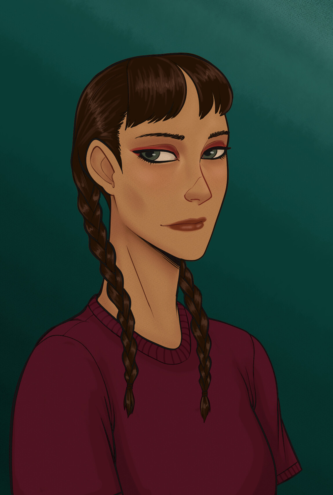 ArtStation - Girl with braids