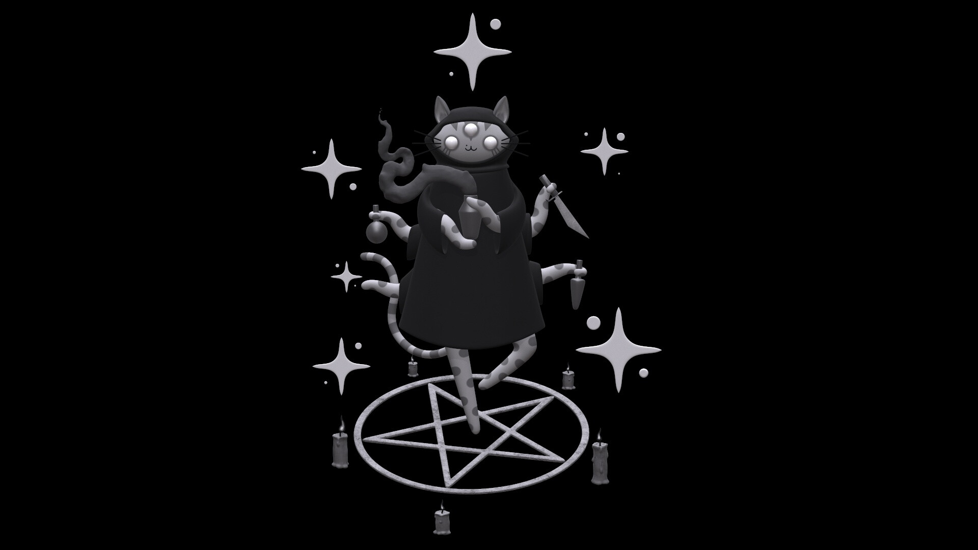 ArtStation - Witch cat