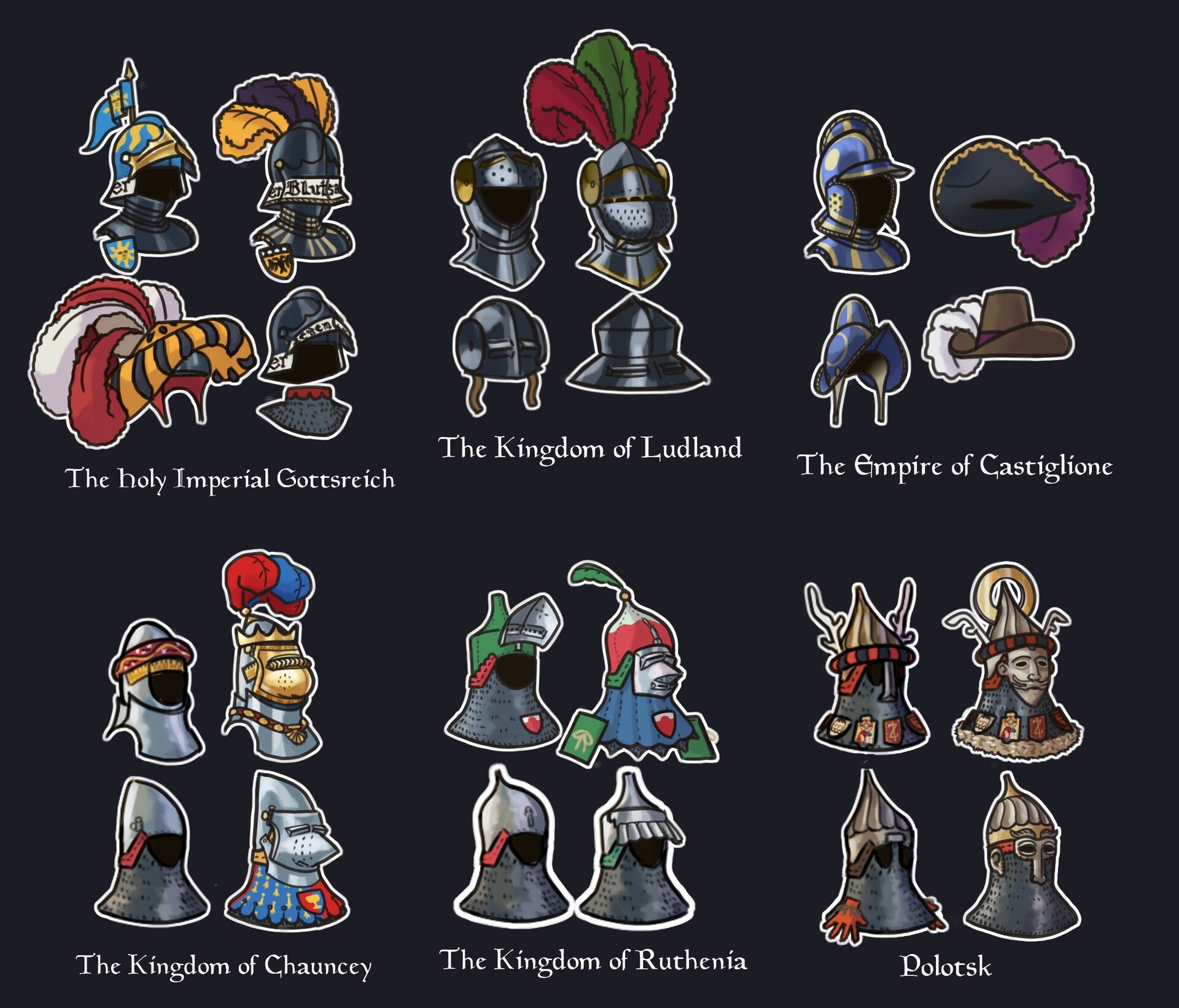 ArtStation - Low Fantasy Helmets